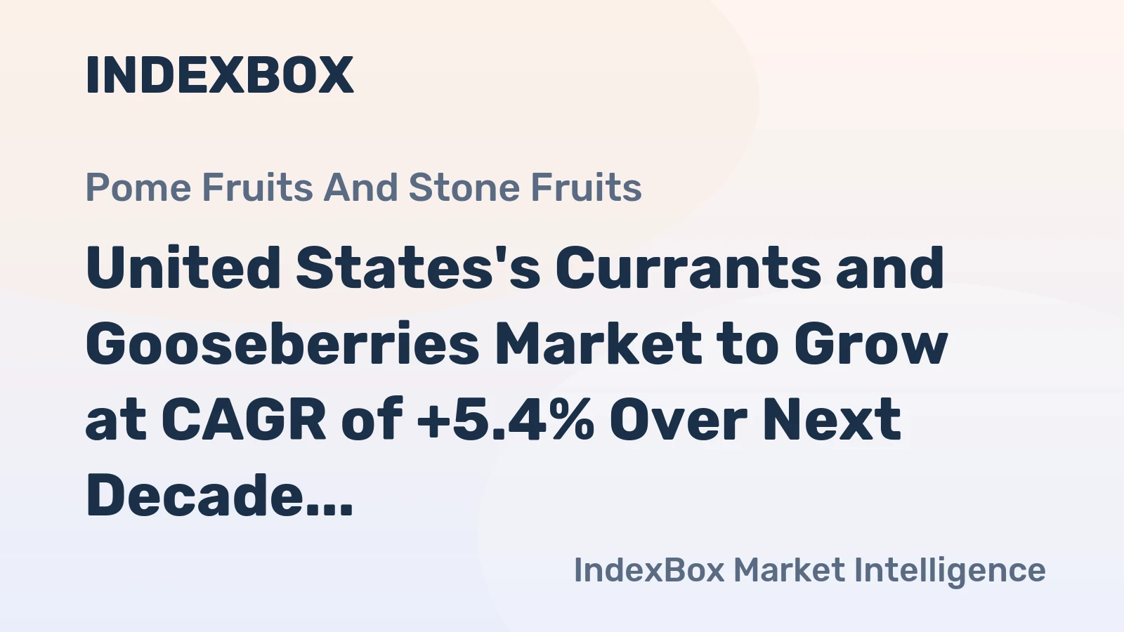 United States's Currants and Gooseberries Market to Grow at CAGR of +5.4% Over Next Decade