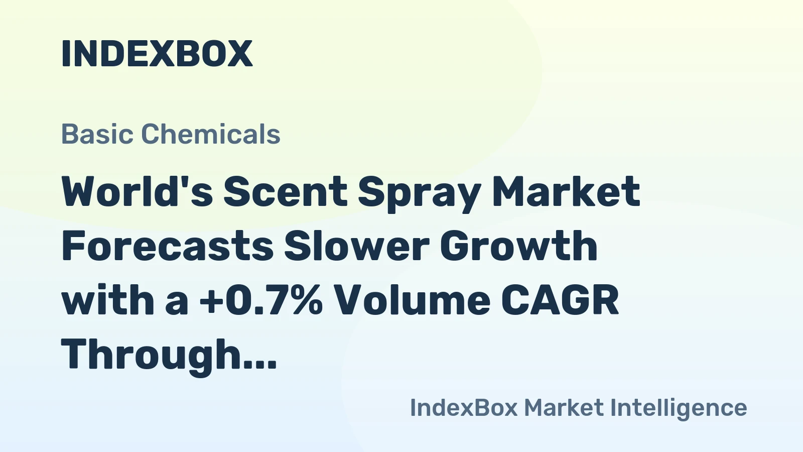 World's Scent Spray Market Forecasts Slower Growth with a +0.7% Volume CAGR Through 2035