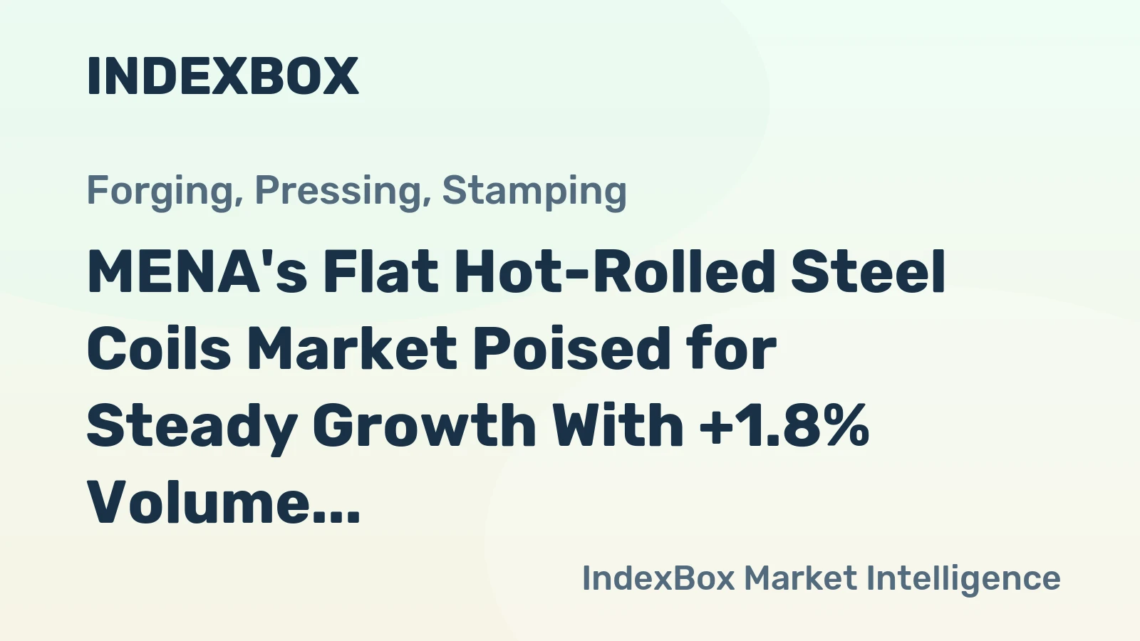 MENA's Flat Hot-Rolled Steel Coils Market Poised for Steady Growth With +1.8% Volume CAGR Through 2035