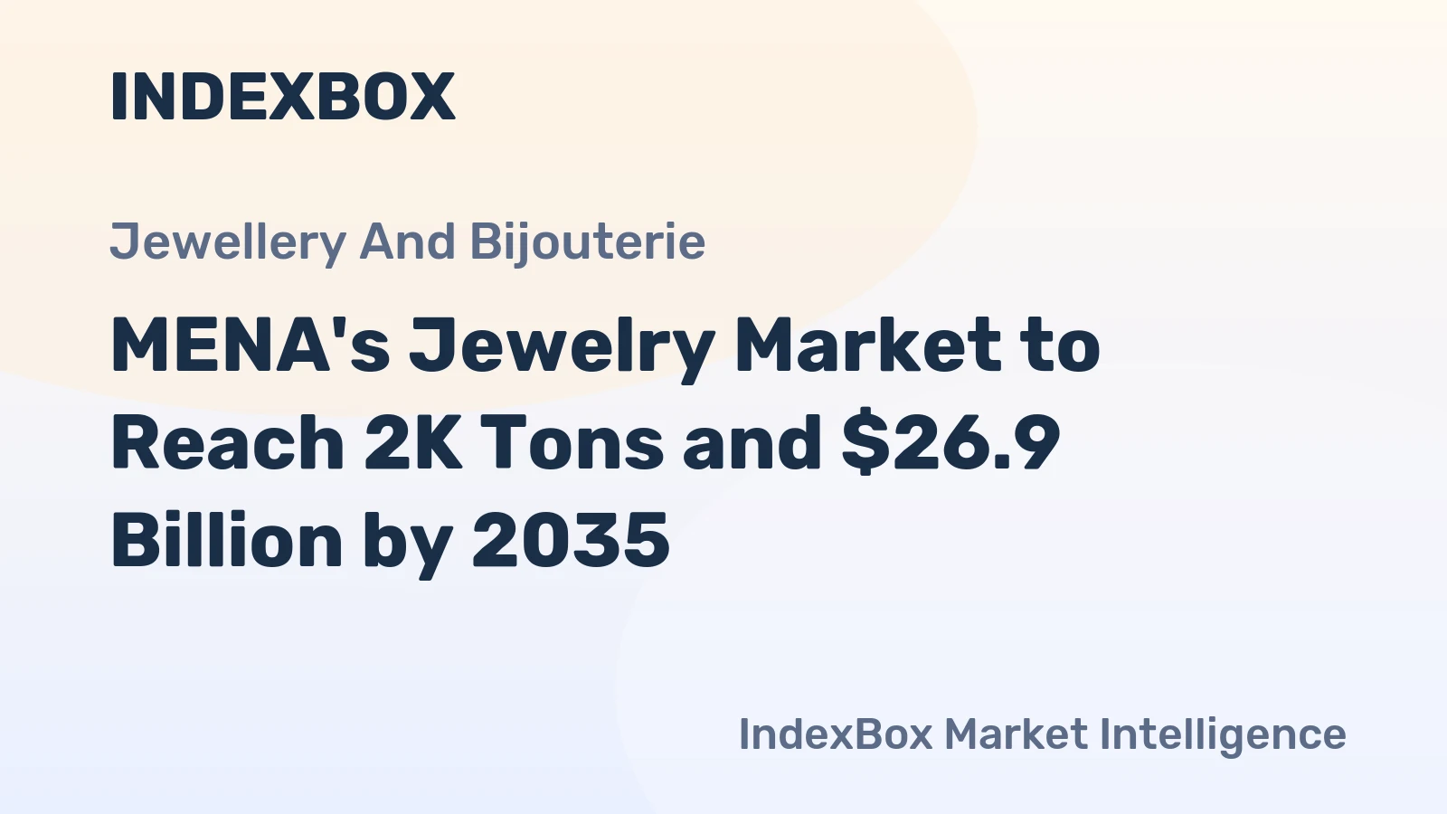MENA's Jewelry Market to Reach 2K Tons and $26.9 Billion by 2035