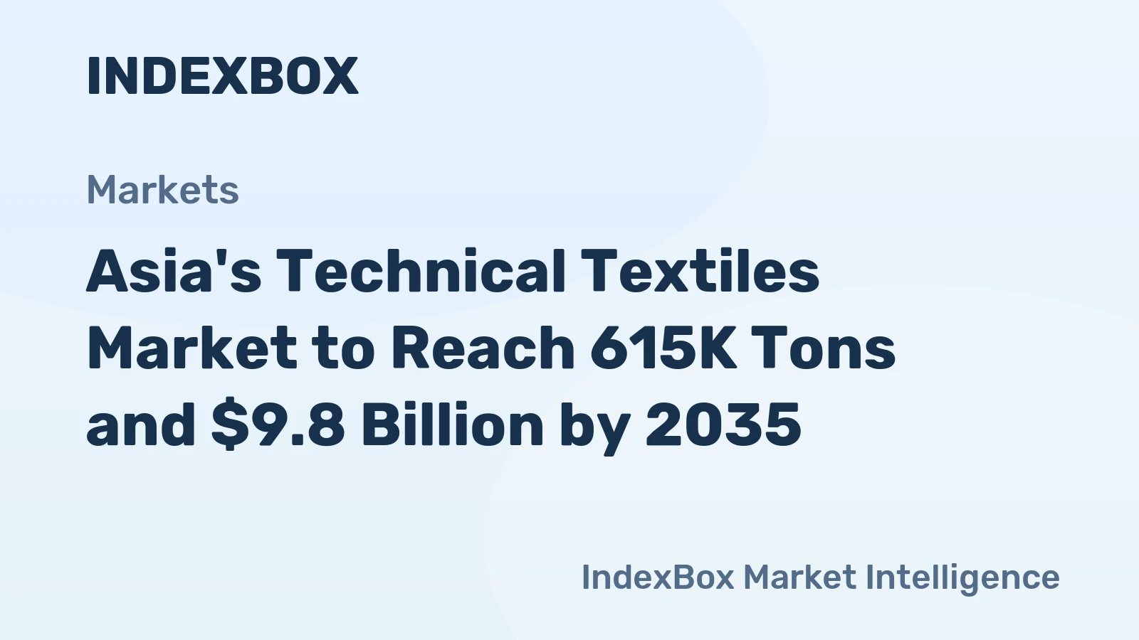 Asia's Technical Textiles Market to Reach 615K Tons and $9.8 Billion by 2035