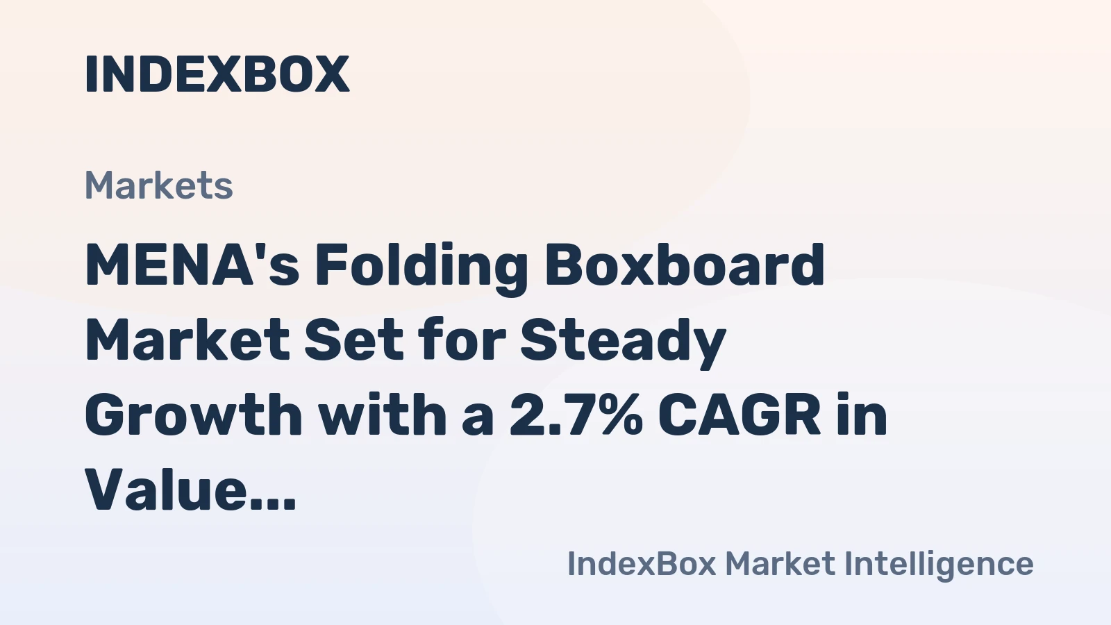 MENA's Folding Boxboard Market Set for Steady Growth with a 2.7% CAGR in Value Through 2035