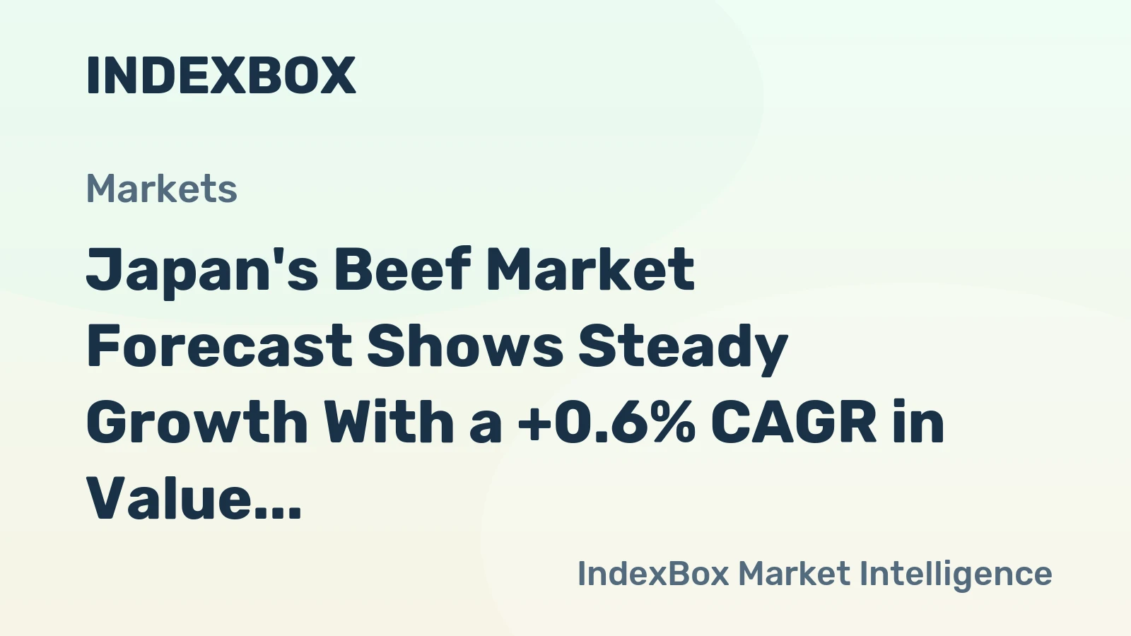 Japan's Beef Market Forecast Shows Steady Growth With a +0.6% CAGR in Value Through 2035