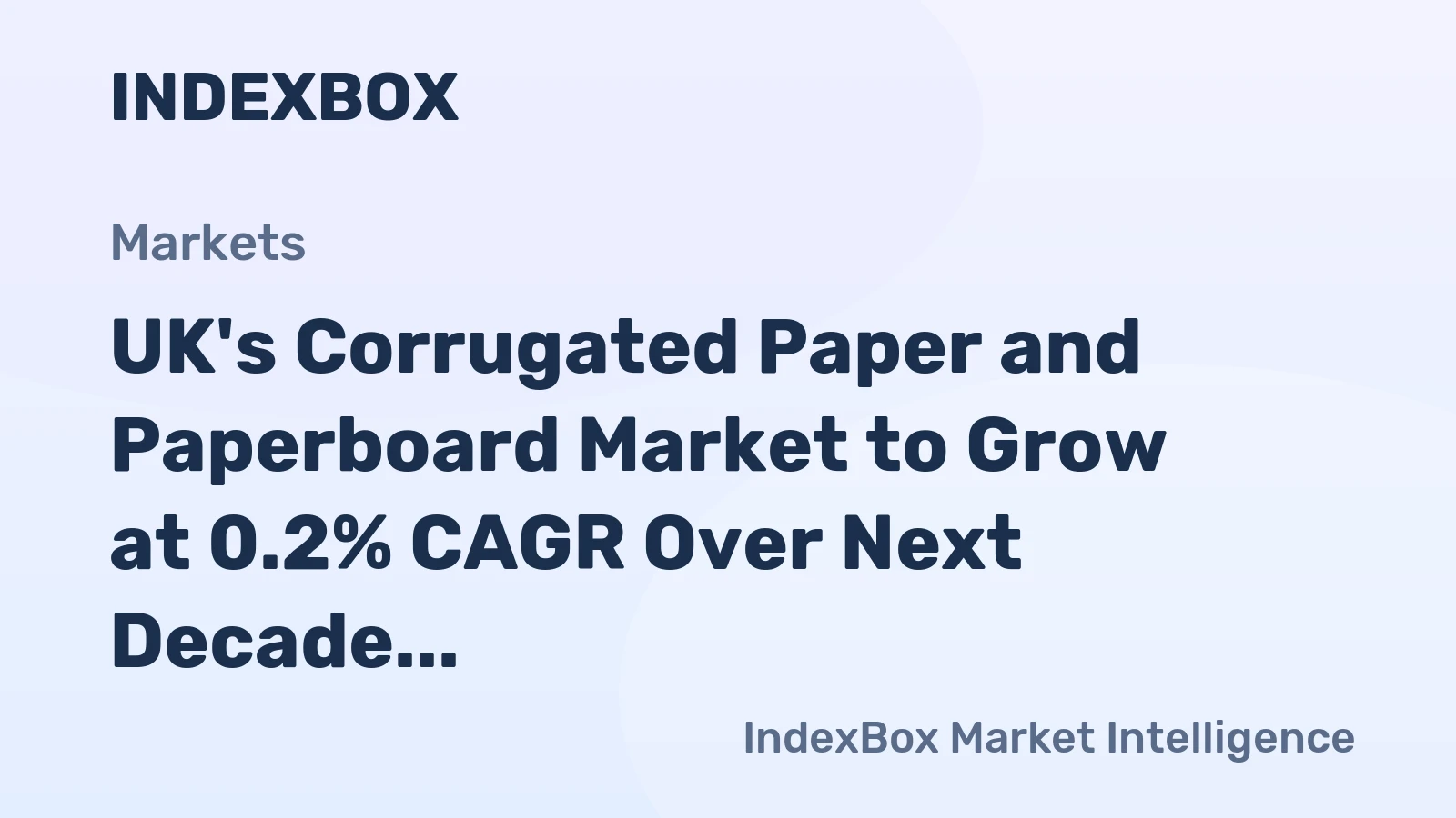 UK's Corrugated Paper and Paperboard Market to Grow at 0.2% CAGR Over Next Decade