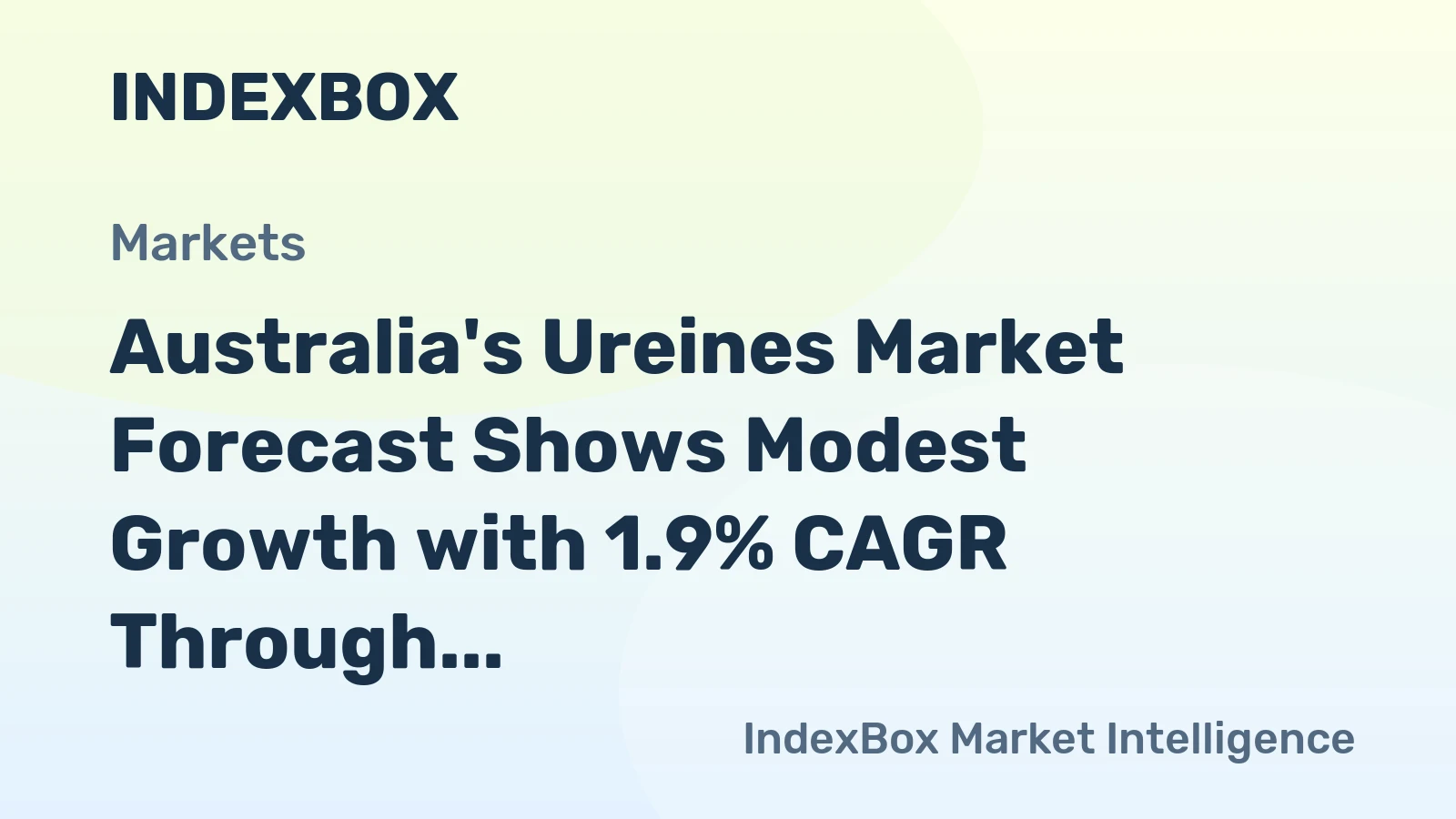 Australia's Ureines Market Forecast Shows Modest Growth with 1.9% CAGR Through 2035
