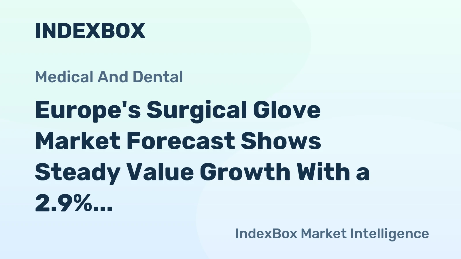 Europe's Surgical Glove Market Forecast Shows Steady Value Growth With a 2.9% CAGR Through 2035