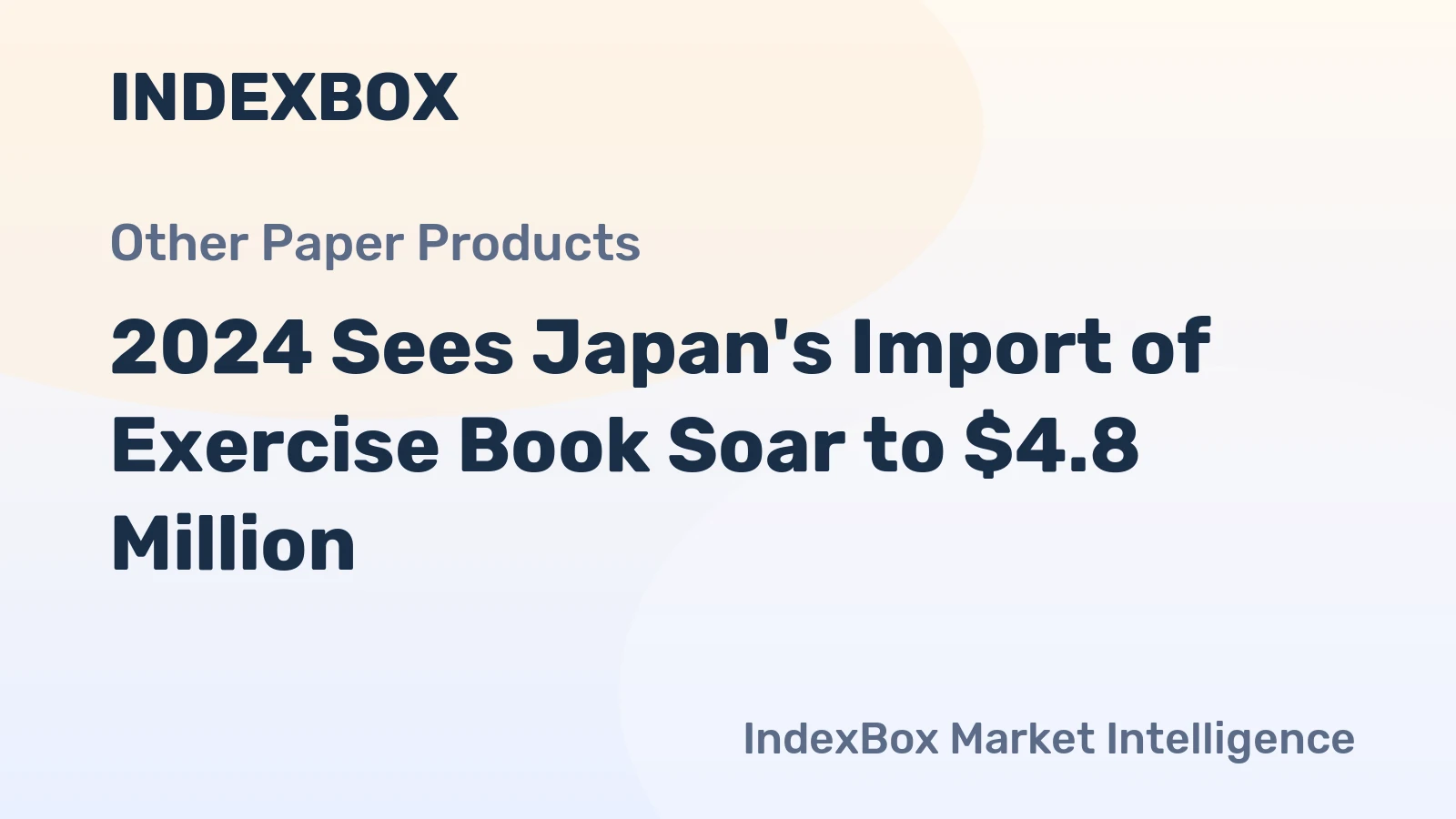 2024 Sees Japan's Import of Exercise Book Soar to $4.8 Million
