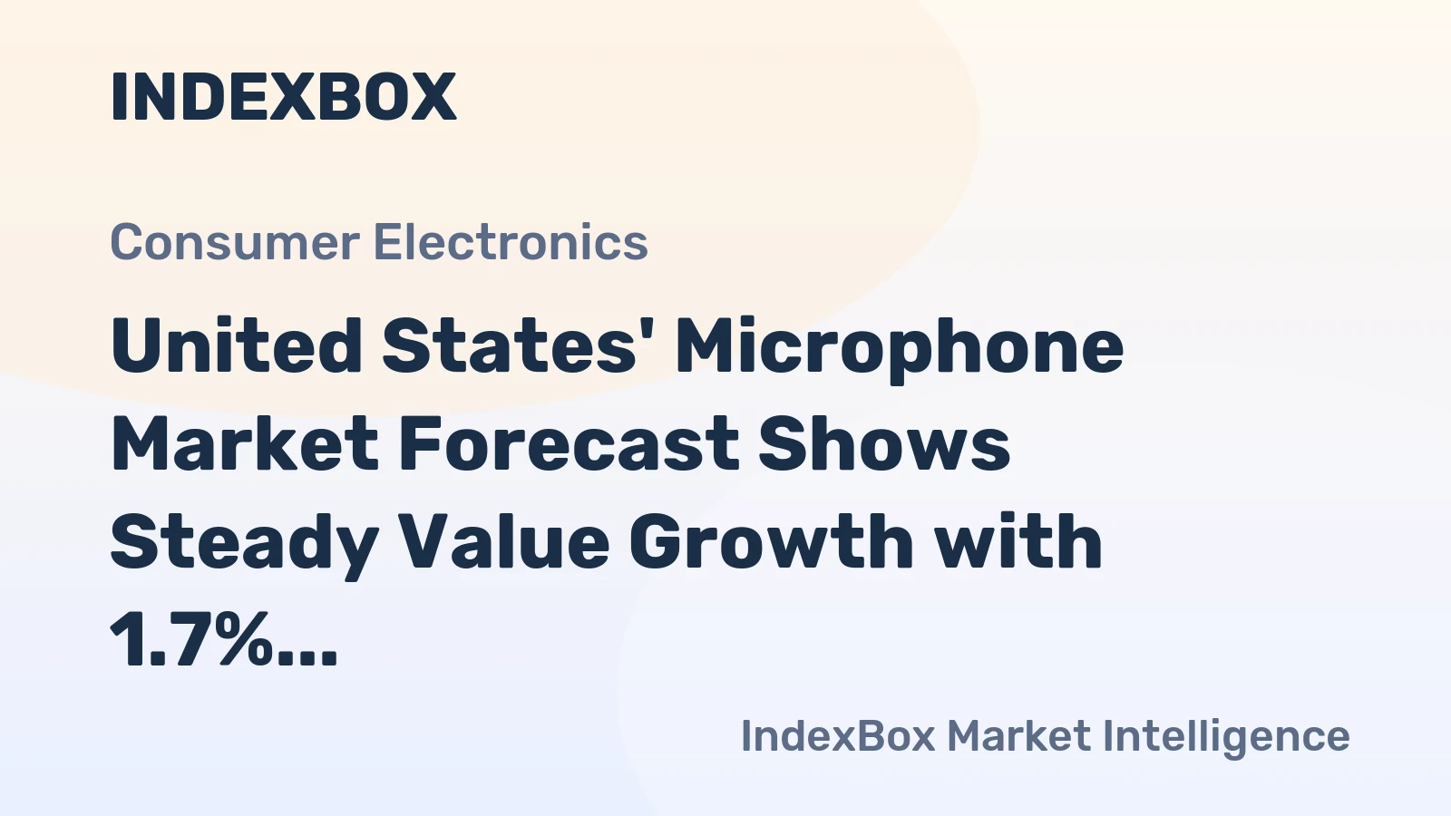 United States' Microphone Market Forecast Shows Steady Value Growth with 1.7% CAGR
