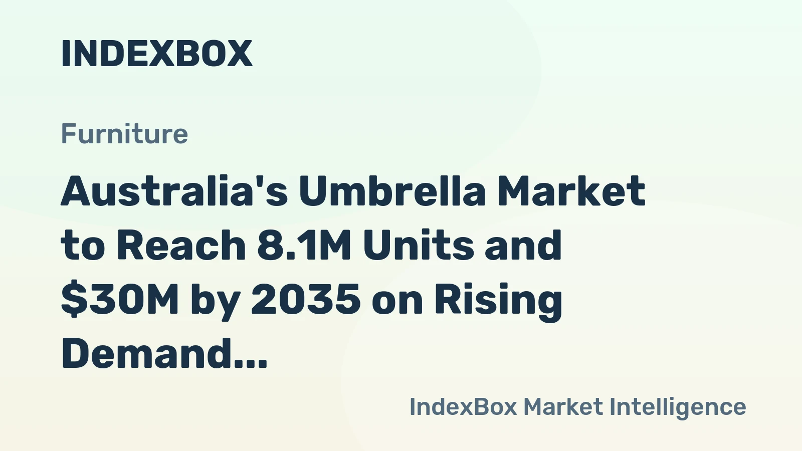 Australia's Umbrella Market to Reach 8.1M Units and $30M by 2035 on Rising Demand