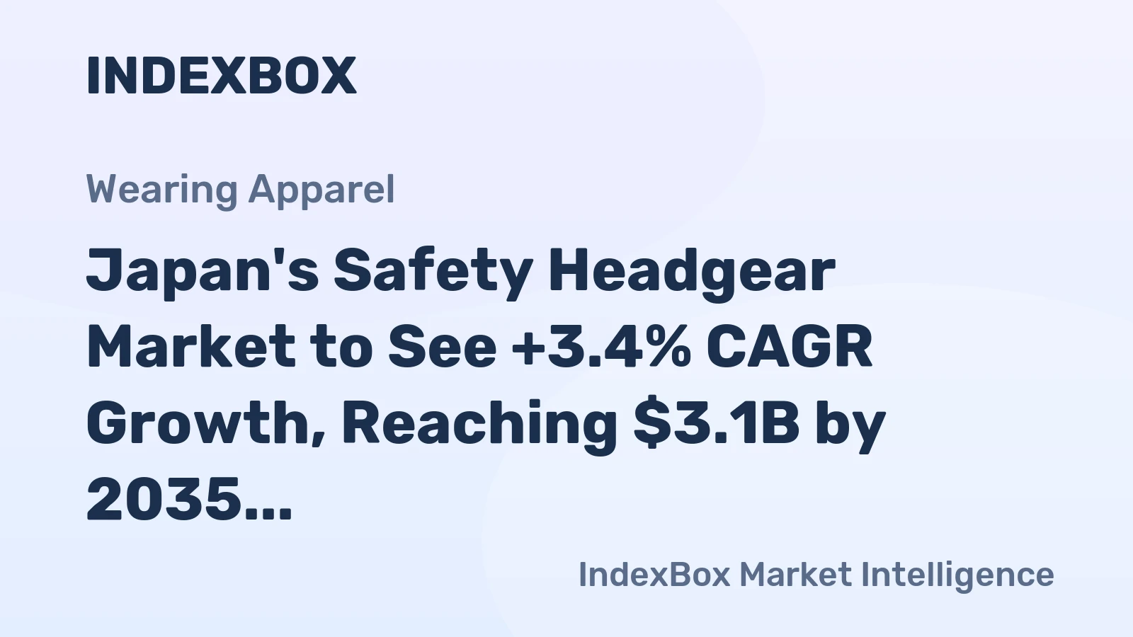 Japan's Safety Headgear Market to See +3.4% CAGR Growth, Reaching $3.1B by 2035
