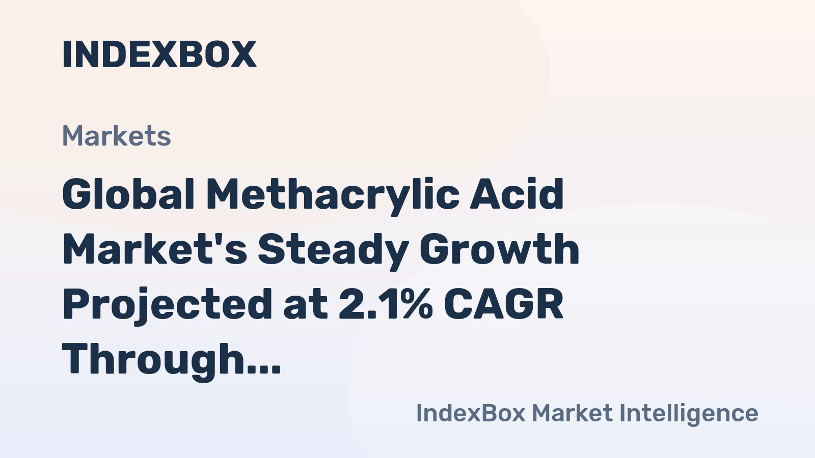 Global Methacrylic Acid Market's Steady Growth Projected at 2.1% CAGR Through 2035