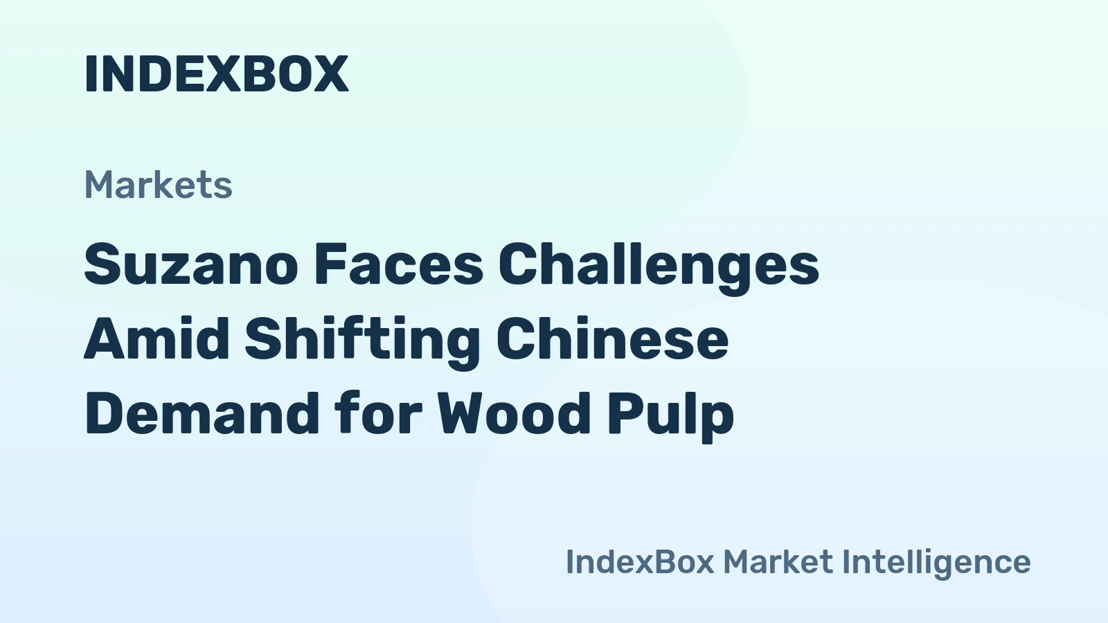 Suzano Faces Challenges Amid Shifting Chinese Demand for Wood Pulp