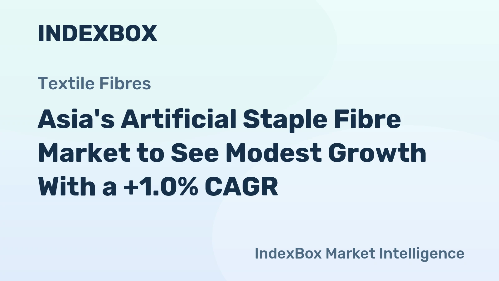Asia's Artificial Staple Fibre Market to See Modest Growth With a +1.0% CAGR