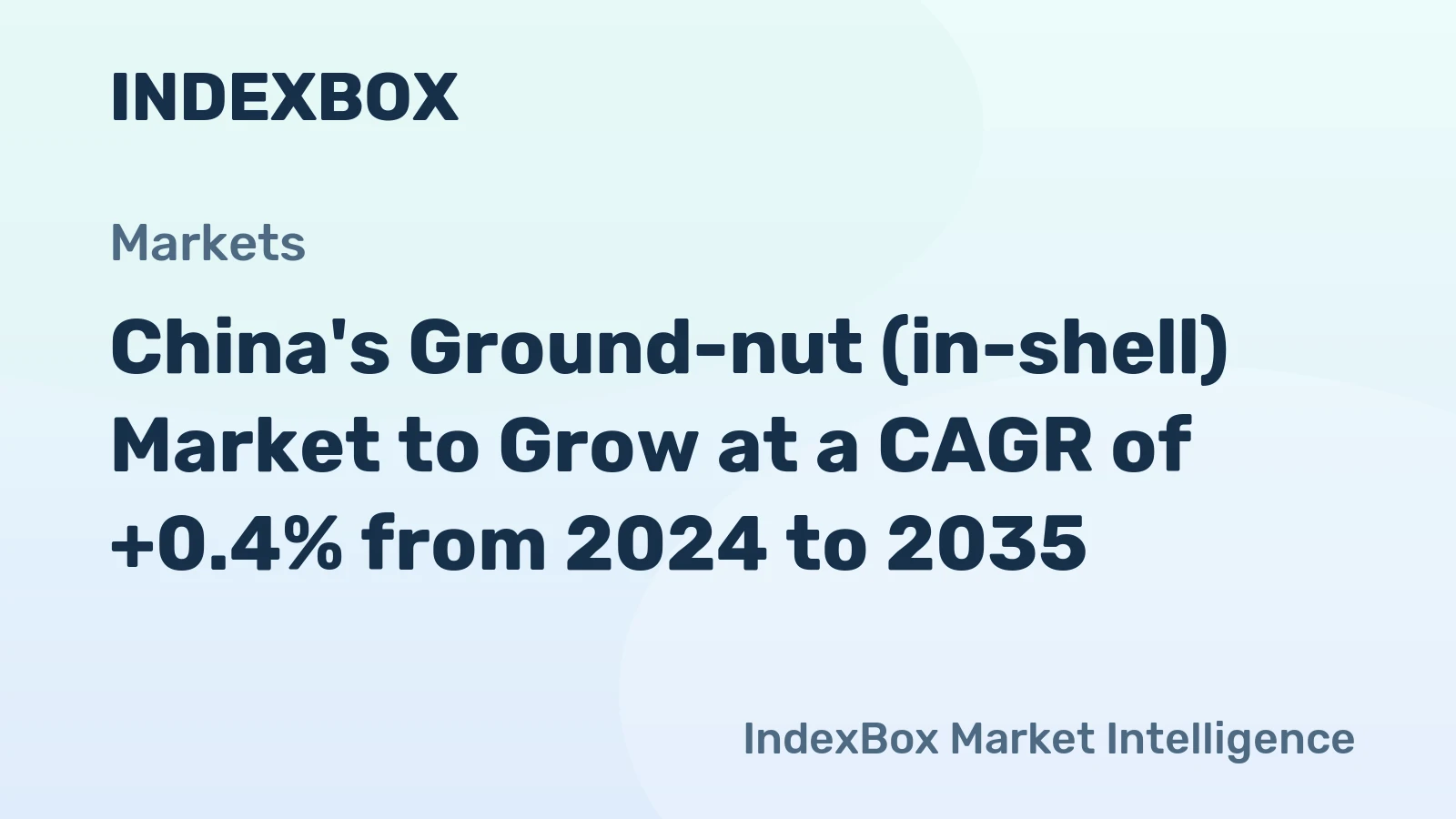 China's Ground-nut (in-shell) Market to Grow at a CAGR of +0.4% from 2024 to 2035