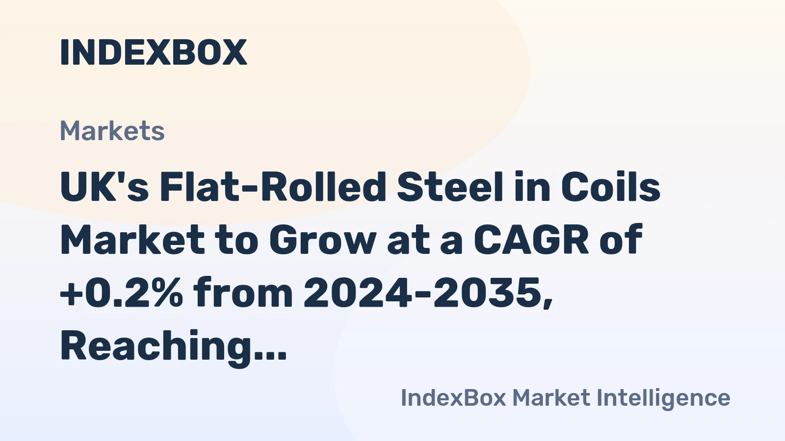 UK's Flat-Rolled Steel in Coils Market to Grow at a CAGR of +0.2% from 2024-2035, Reaching 12M Tons