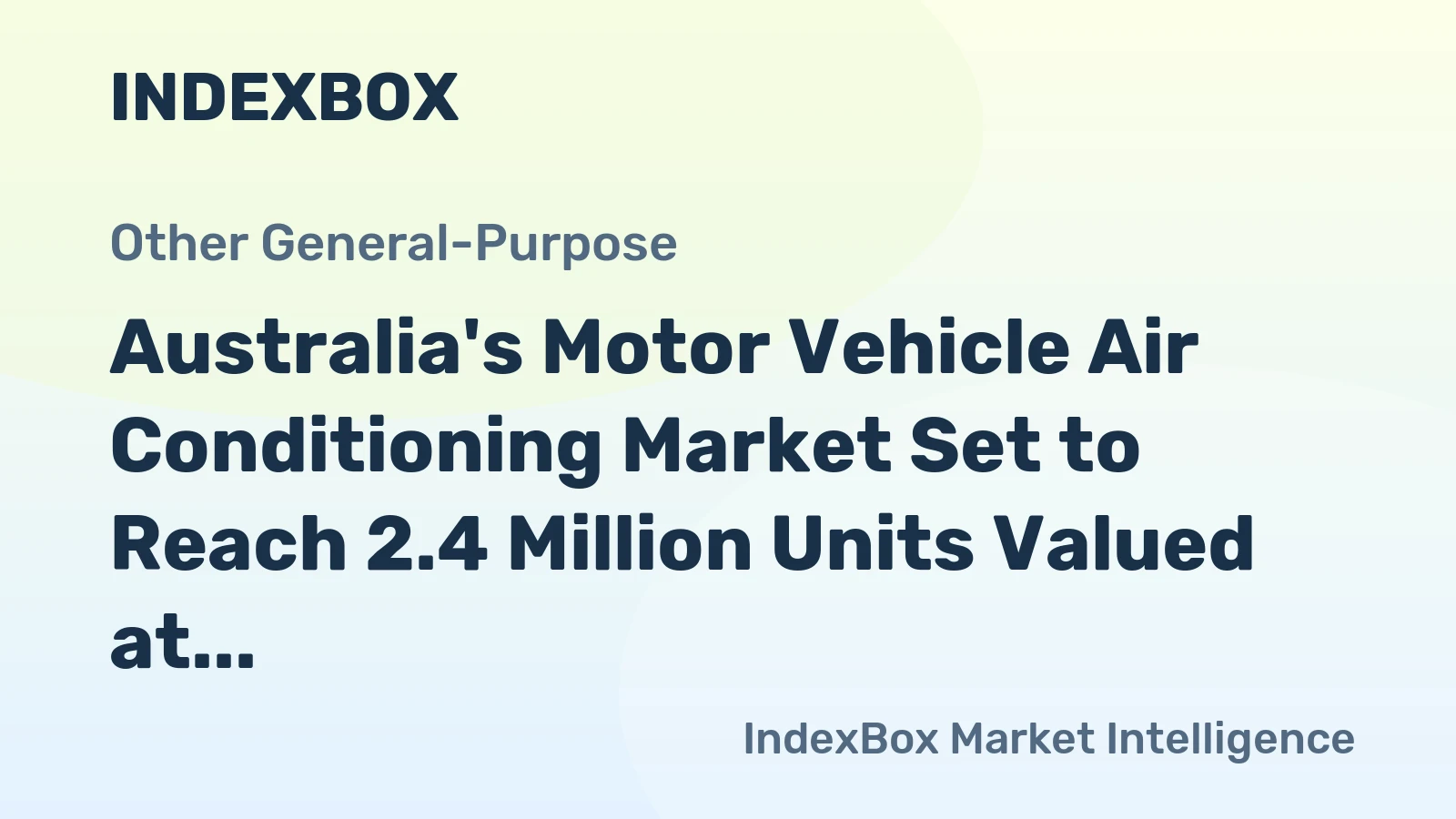 Australia's Motor Vehicle Air Conditioning Market Set to Reach 2.4 Million Units Valued at $694 Million