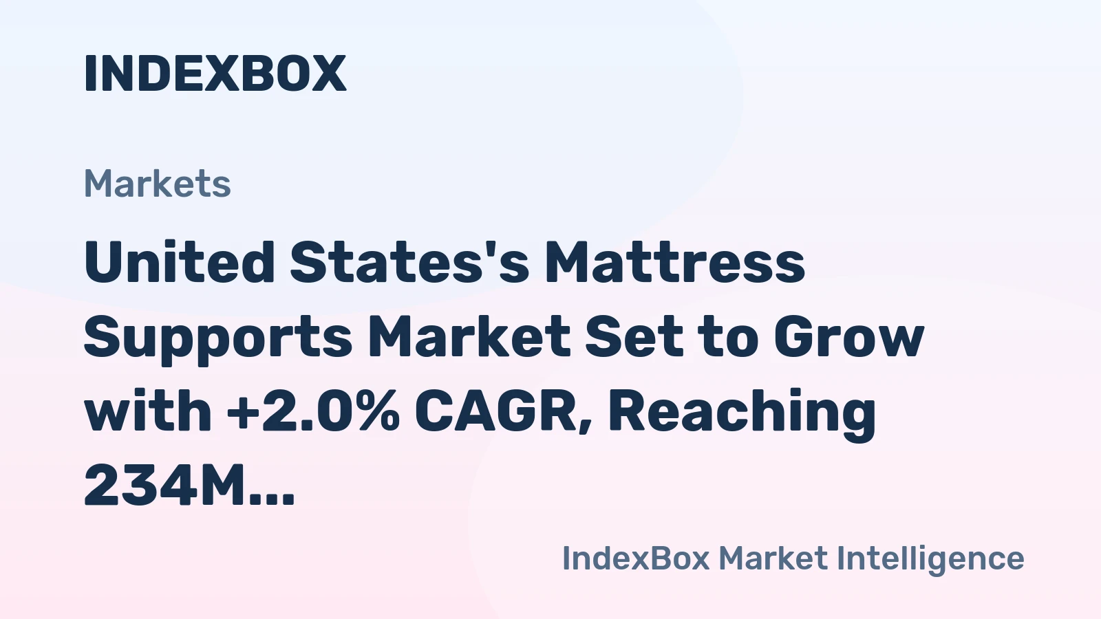 United States's Mattress Supports Market Set to Grow with +2.0% CAGR, Reaching 234M Units and $976M in Value by 2035