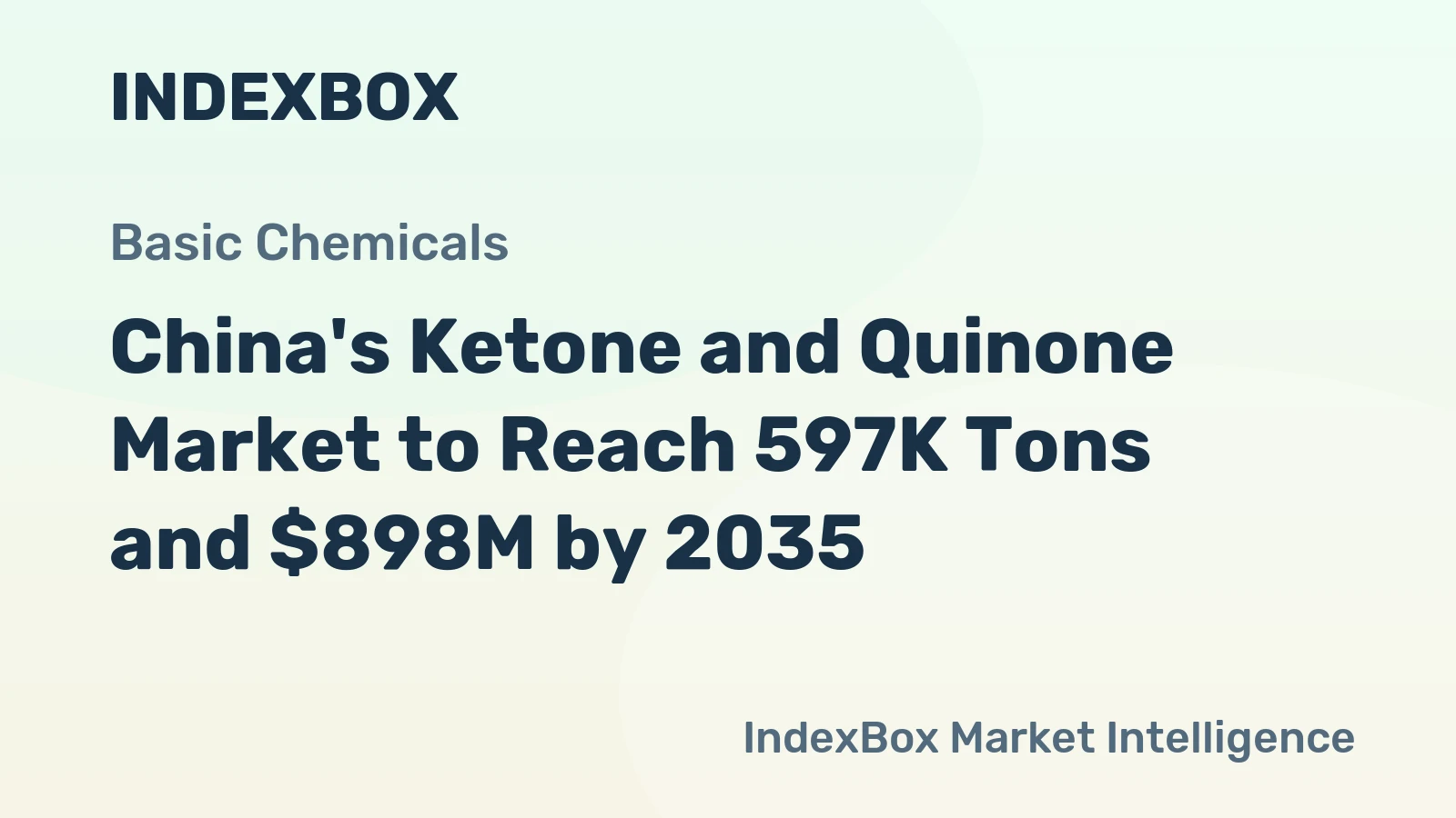 China's Ketone and Quinone Market to Reach 597K Tons and $898M by 2035