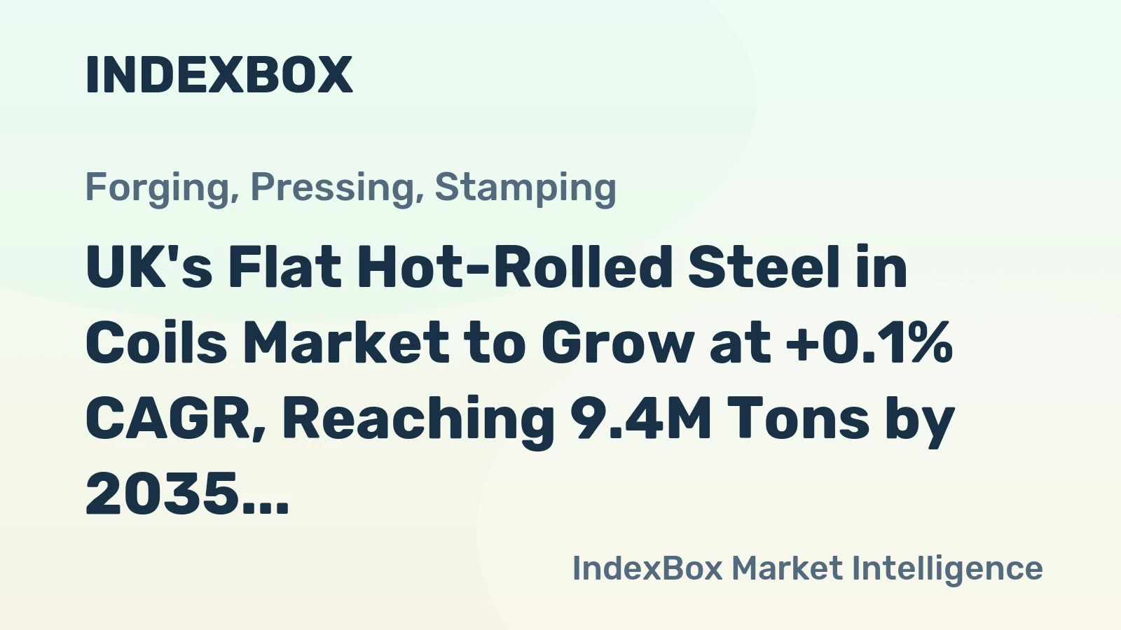 UK's Flat Hot-Rolled Steel in Coils Market to Grow at +0.1% CAGR, Reaching 9.4M Tons by 2035