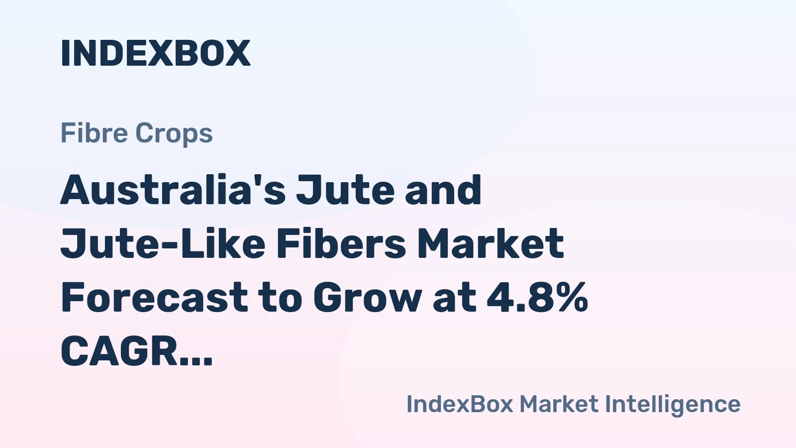 Australia's Jute and Jute-Like Fibers Market Forecast to Grow at 4.8% CAGR