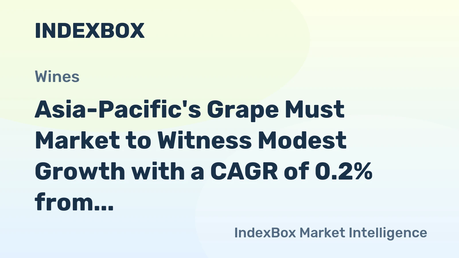 Asia-Pacific's Grape Must Market to Witness Modest Growth with a CAGR of 0.2% from 2024 to 2035, Reaching 5.2B Litres
