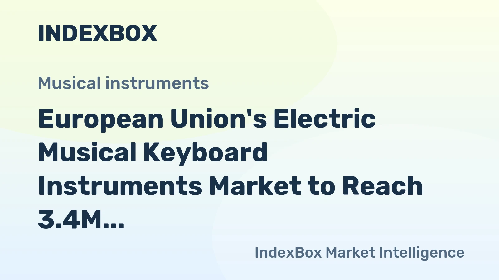 European Union's Electric Musical Keyboard Instruments Market to Reach 3.4M Units by 2035, Valued at $1.4B