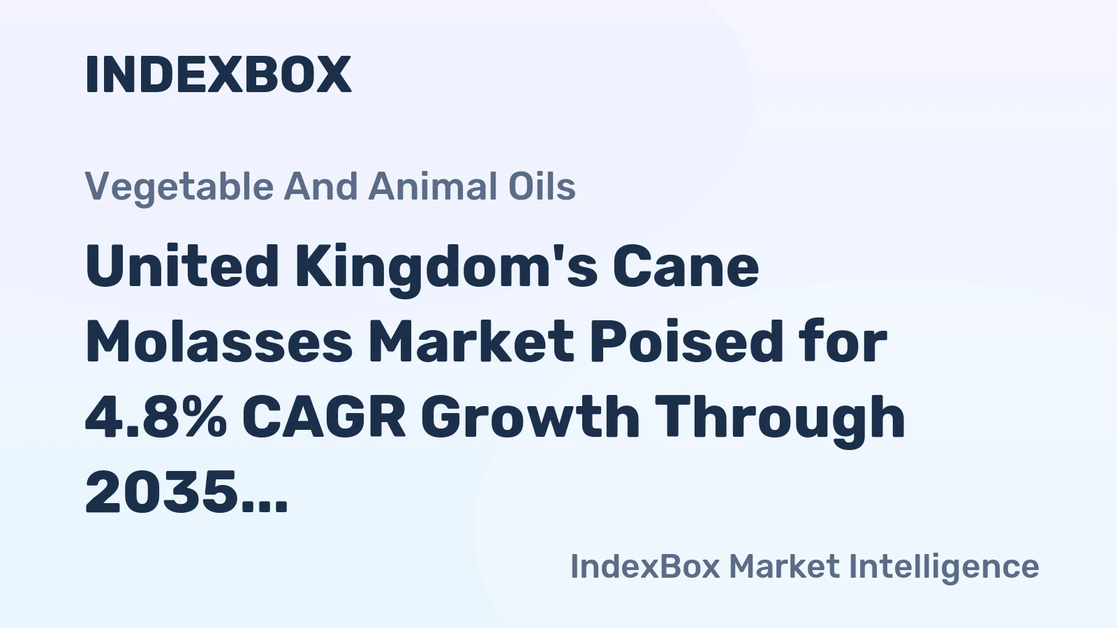 United Kingdom's Cane Molasses Market Poised for 4.8% CAGR Growth Through 2035