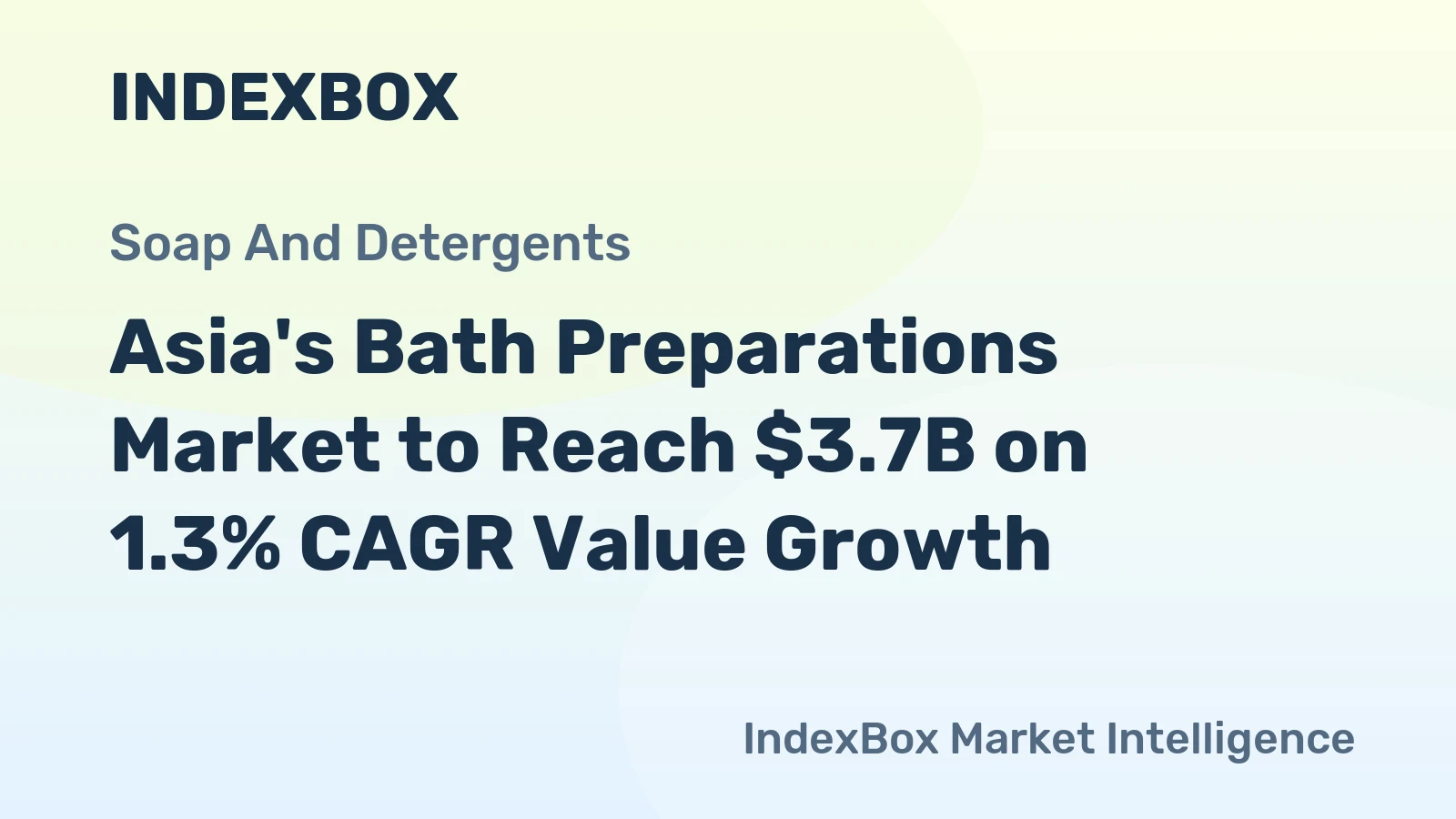 Asia's Bath Preparations Market to Reach $3.7B on 1.3% CAGR Value Growth