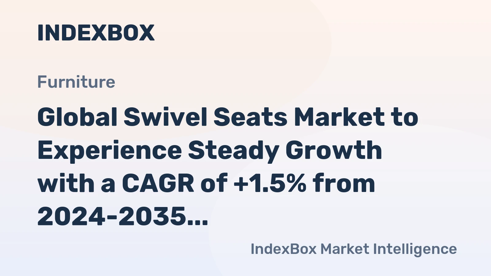 Global Swivel Seats Market to Experience Steady Growth with a CAGR of +1.5% from 2024-2035
