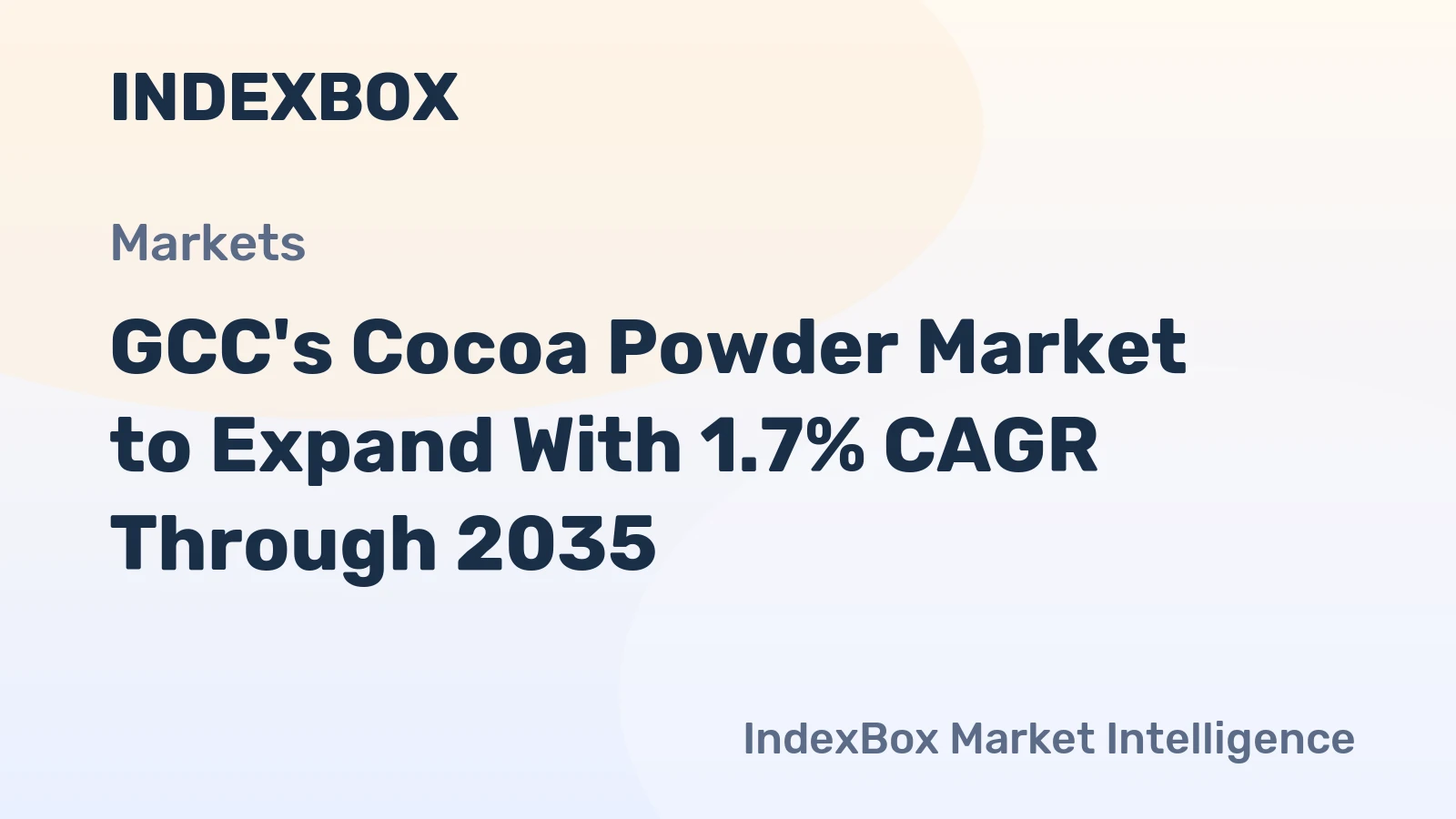 GCC's Cocoa Powder Market to Expand With 1.7% CAGR Through 2035