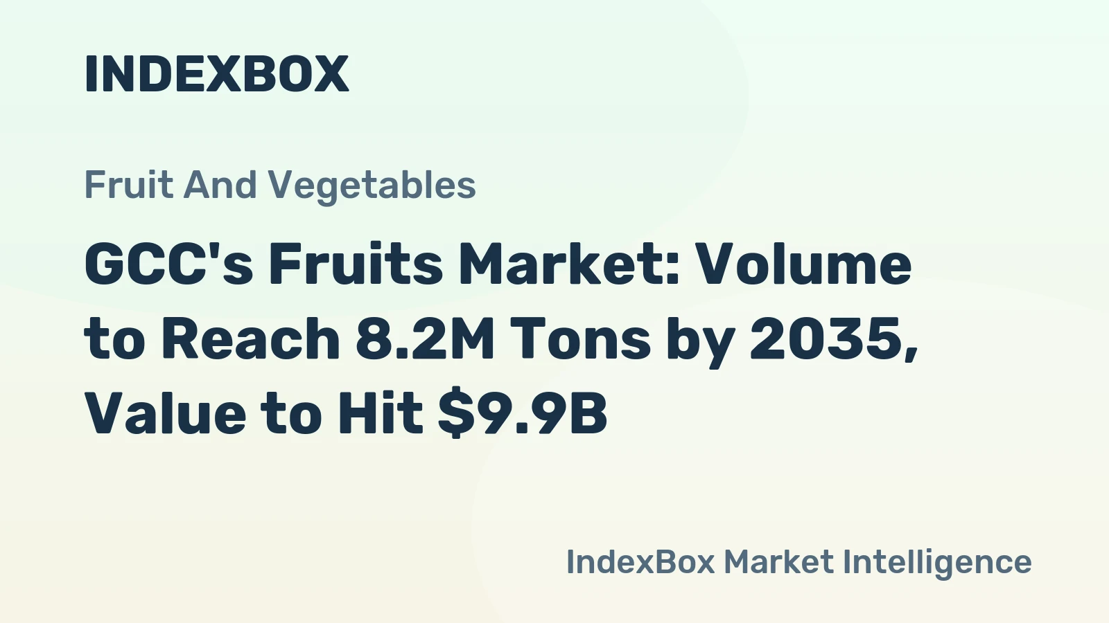 GCC's Fruits Market: Volume to Reach 8.2M Tons by 2035, Value to Hit $9.9B