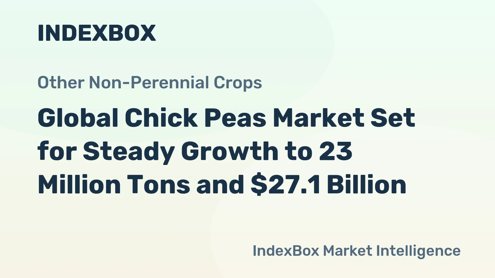 Global Chick Peas Market Set for Steady Growth to 23 Million Tons and $27.1 Billion