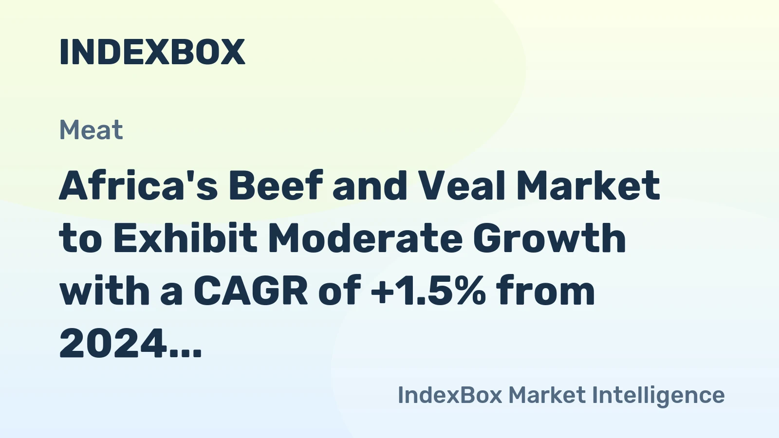 Africa's Beef and Veal Market to Exhibit Moderate Growth with a CAGR of +1.5% from 2024 to 2035