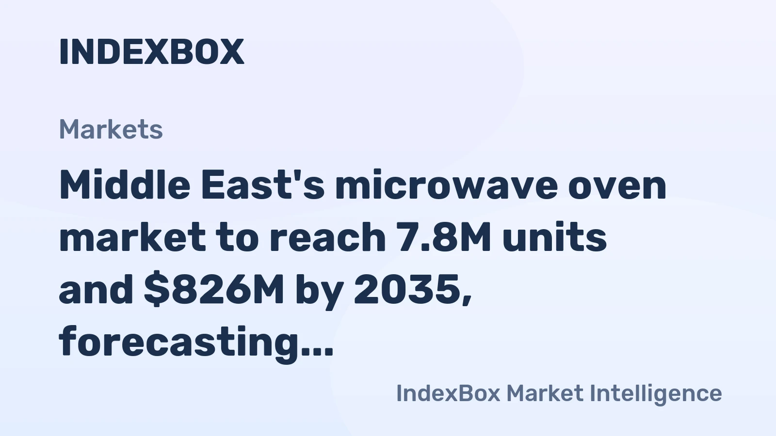 Middle East's microwave oven market to reach 7.8M units and $826M by 2035, forecasting continued growth in volume and value.