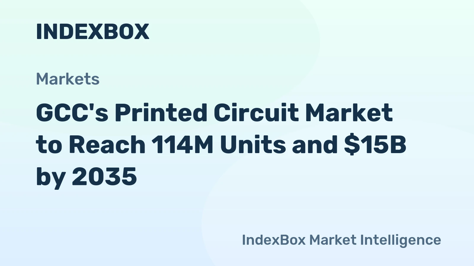 GCC's Printed Circuit Market to Reach 114M Units and $15B by 2035