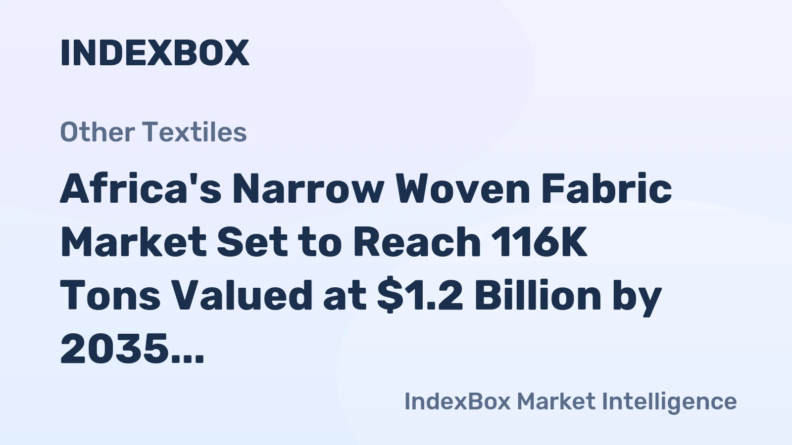 Africa's Narrow Woven Fabric Market Set to Reach 116K Tons Valued at $1.2 Billion by 2035