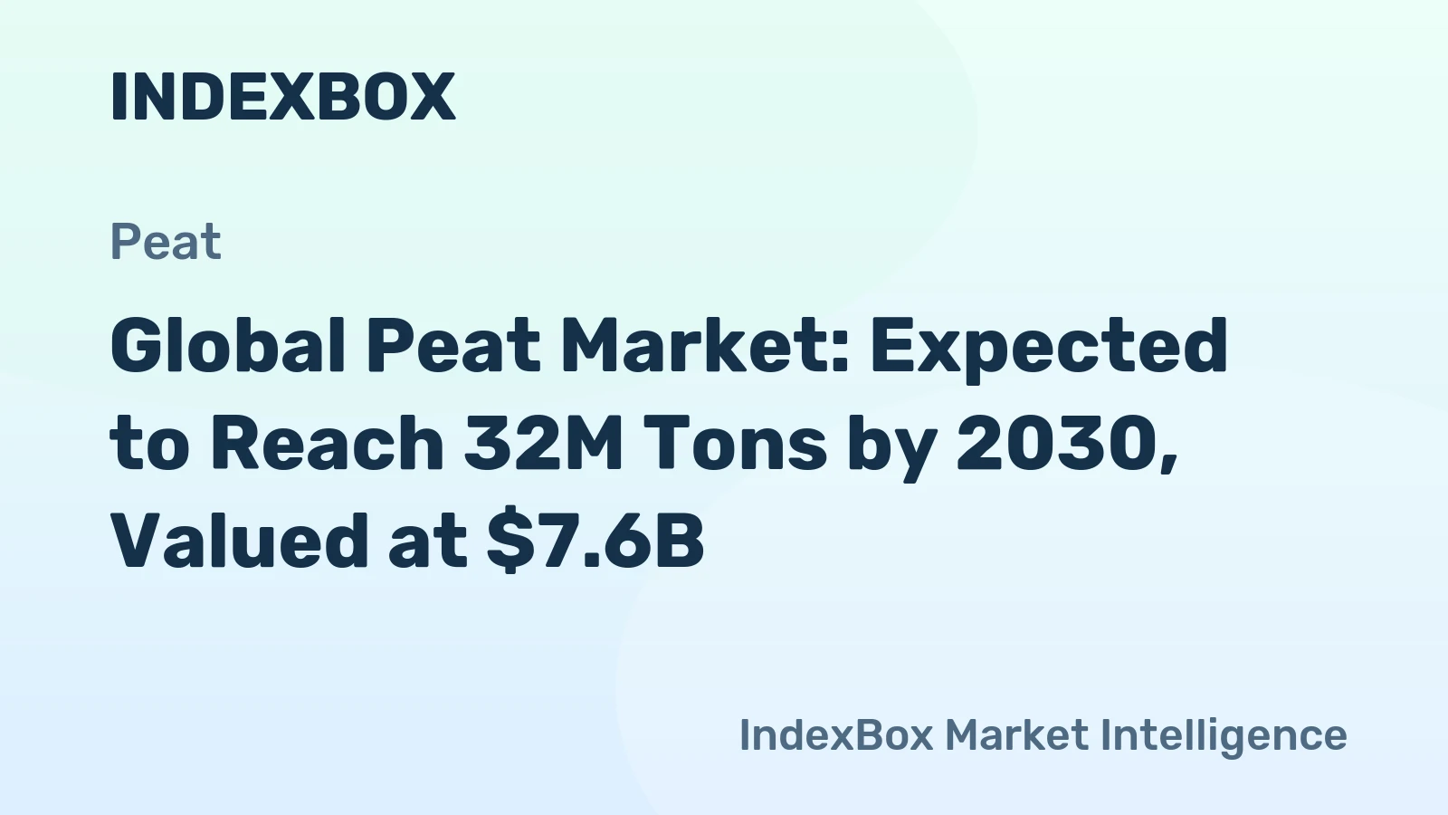Global Peat Market: Expected to Reach 32M Tons by 2030, Valued at $7.6B