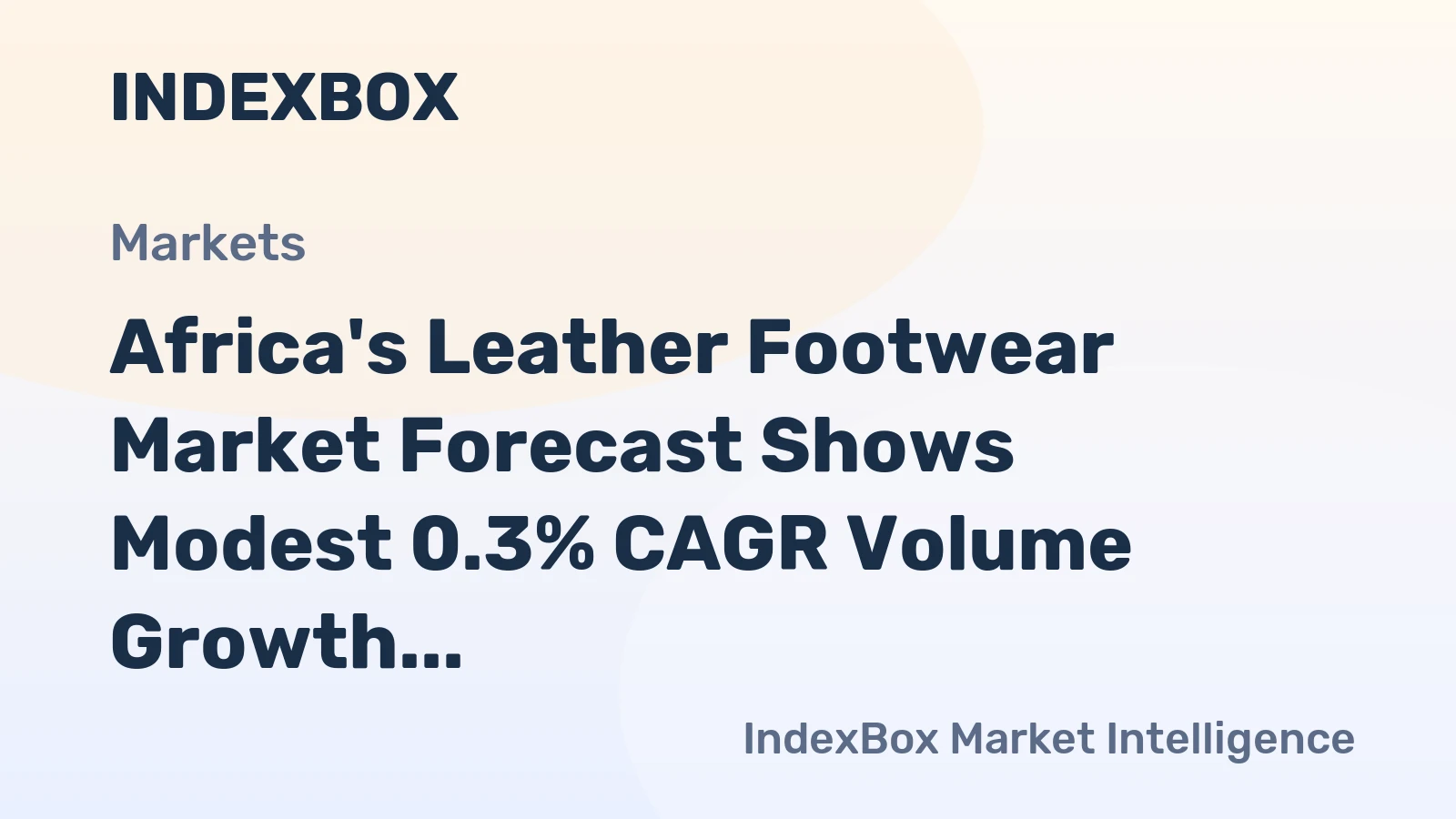 Africa's Leather Footwear Market Forecast Shows Modest 0.3% CAGR Volume Growth Through 2035