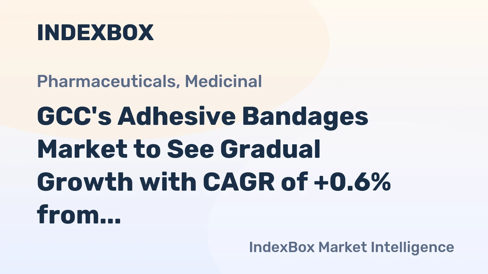 GCC's Adhesive Bandages Market to See Gradual Growth with CAGR of +0.6% from 2024 to 2035