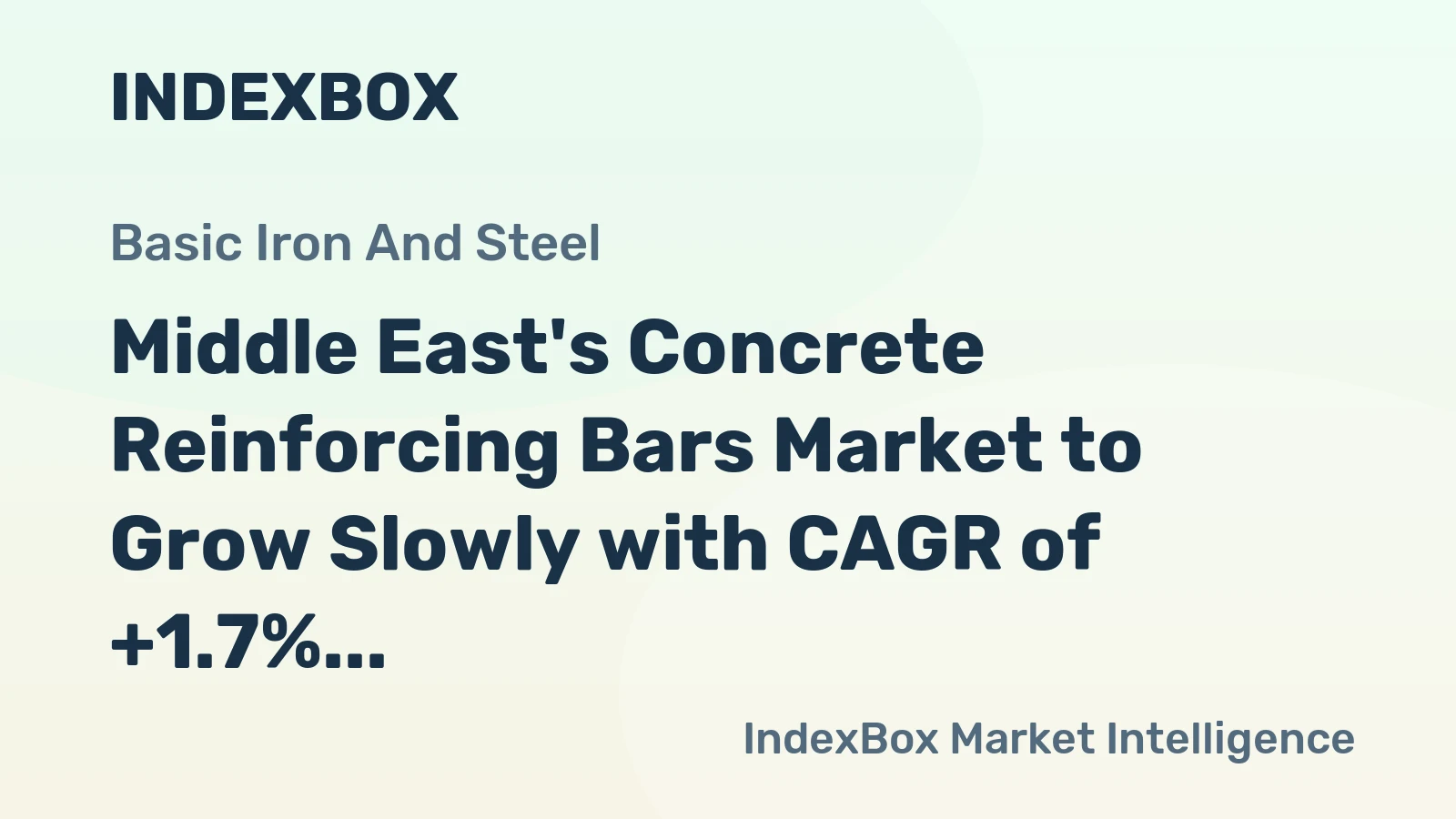 Middle East's Concrete Reinforcing Bars Market to Grow Slowly with CAGR of +1.7% by 2035