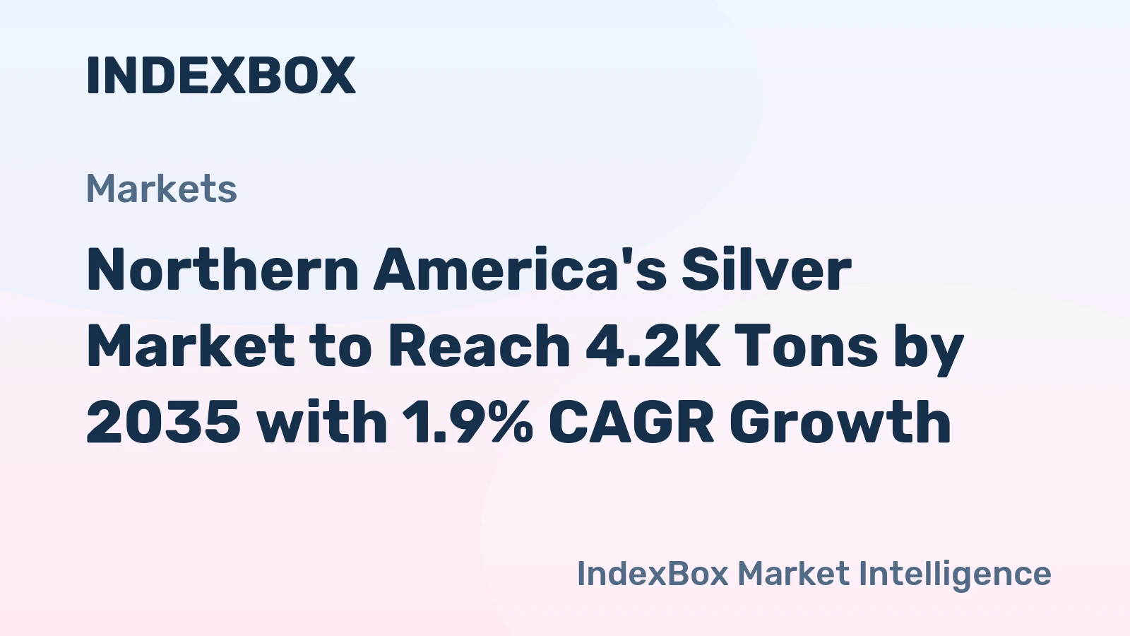 Northern America's Silver Market to Reach 4.2K Tons by 2035 with 1.9% CAGR Growth