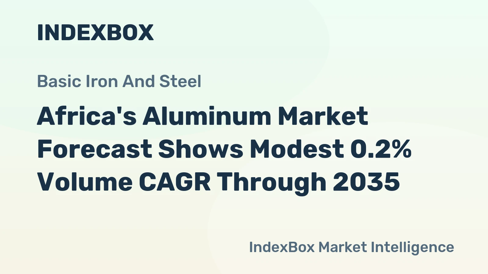 Africa's Aluminum Market Forecast Shows Modest 0.2% Volume CAGR Through 2035