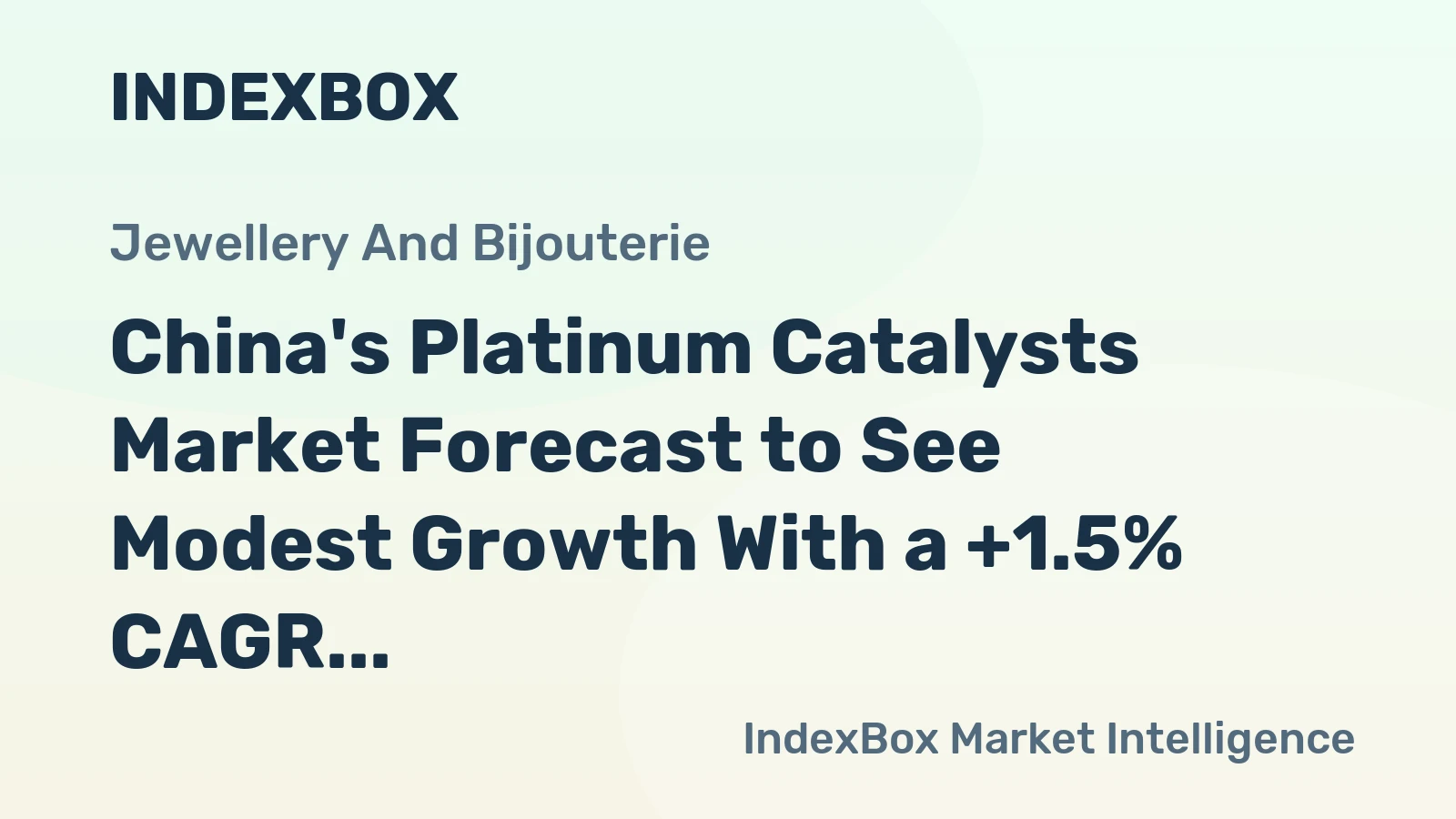 China's Platinum Catalysts Market Forecast to See Modest Growth With a +1.5% CAGR Through 2035