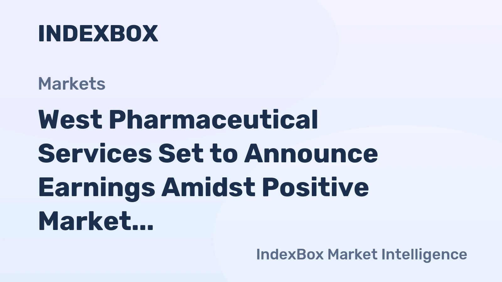 West Pharmaceutical Services Set to Announce Earnings Amidst Positive Market Sentiment