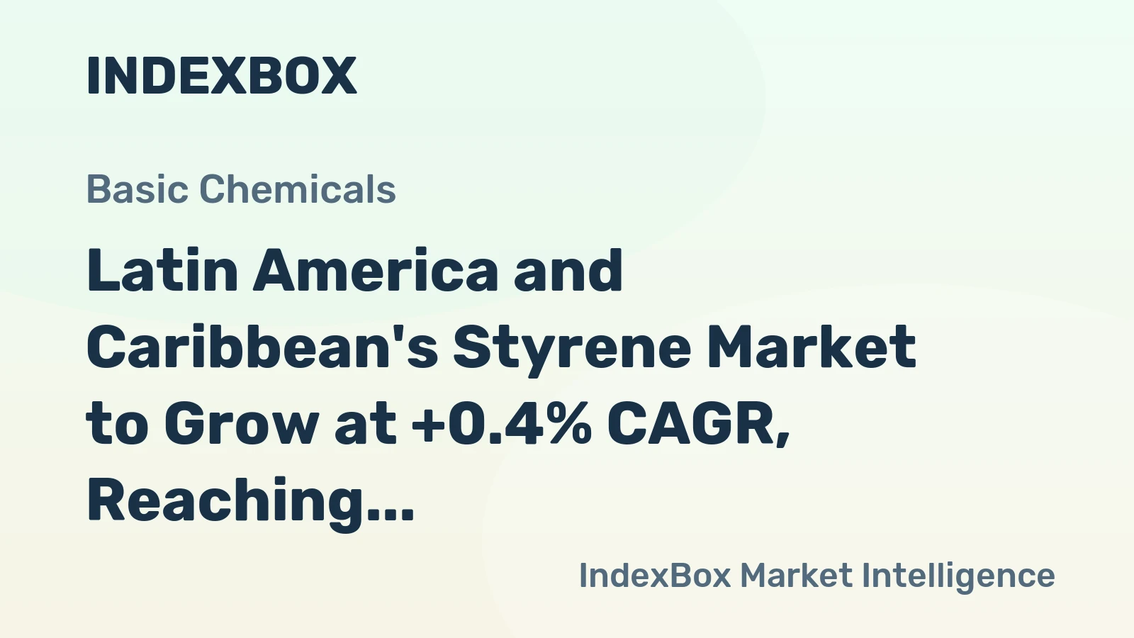 Latin America and Caribbean's Styrene Market to Grow at +0.4% CAGR, Reaching $2.9B by 2035