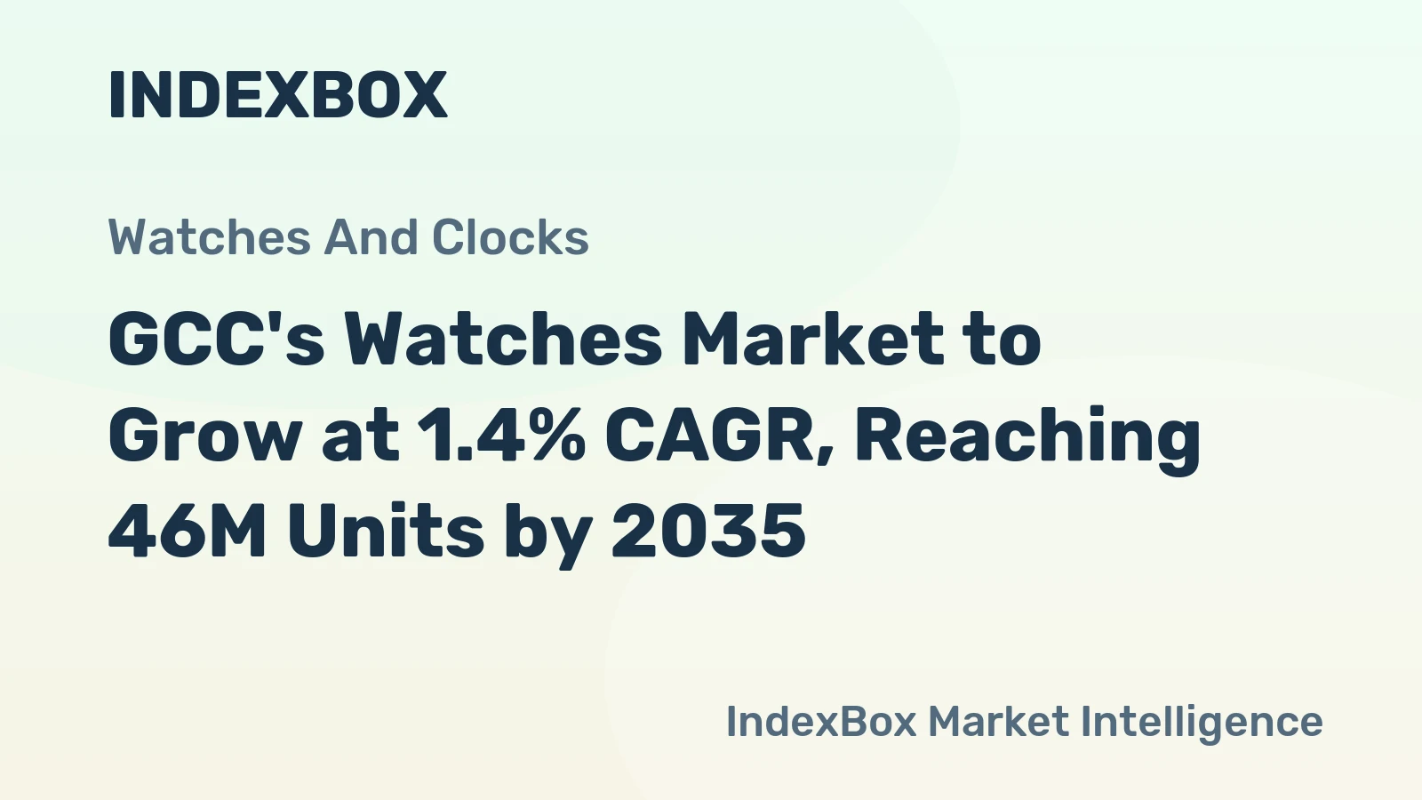 GCC's Watches Market to Grow at 1.4% CAGR, Reaching 46M Units by 2035