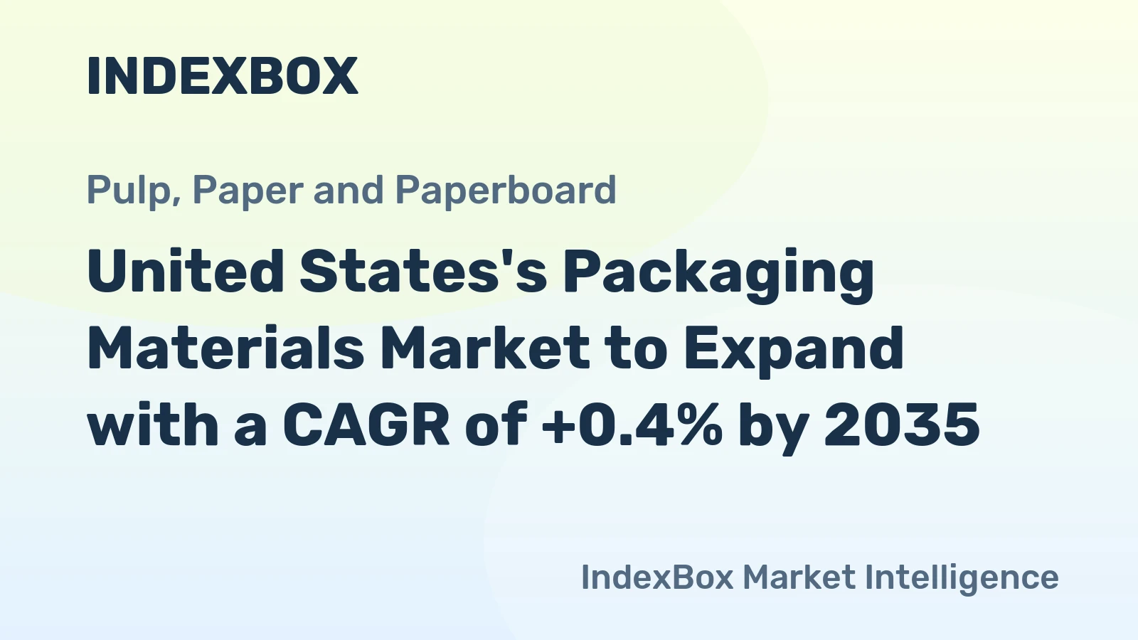 United States's Packaging Materials Market to Expand with a CAGR of +0.4% by 2035