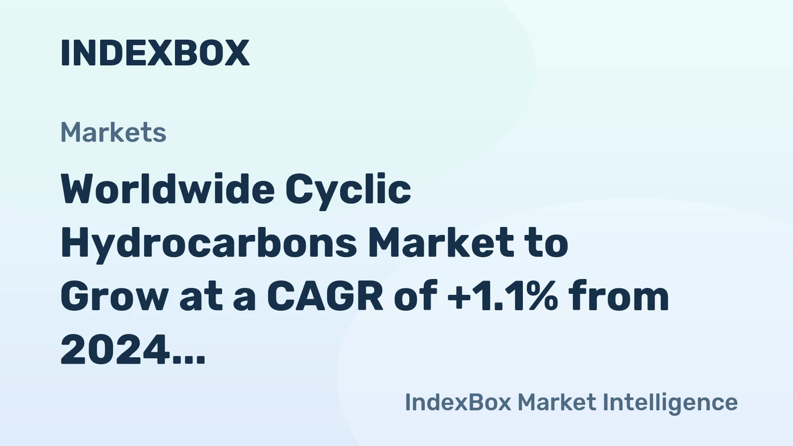 Worldwide Cyclic Hydrocarbons Market to Grow at a CAGR of +1.1% from 2024 to 2035, Reaching $145B by 2035