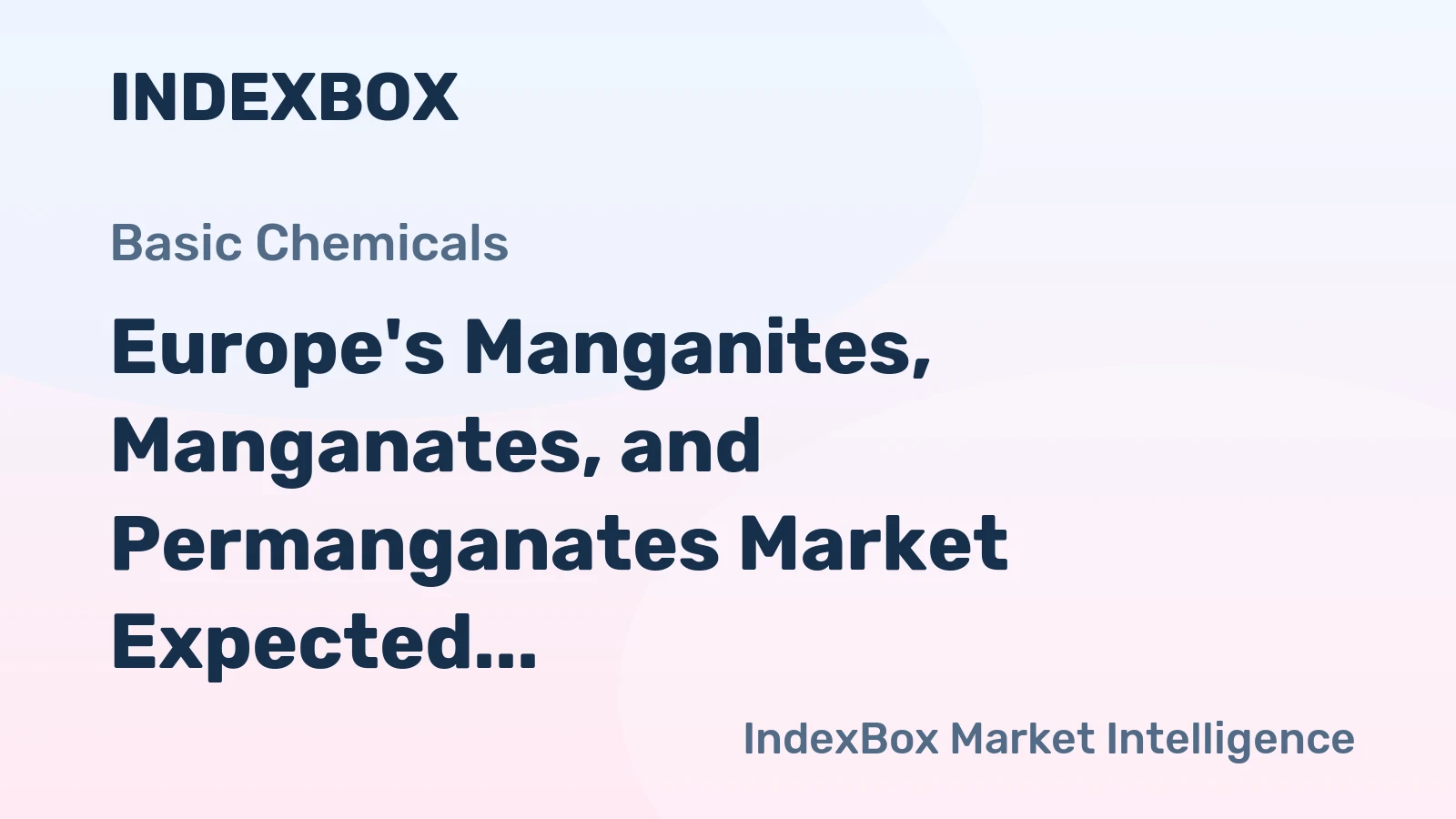 Europe's Manganites, Manganates, and Permanganates Market Expected to Grow at +1.1% CAGR Until 2035