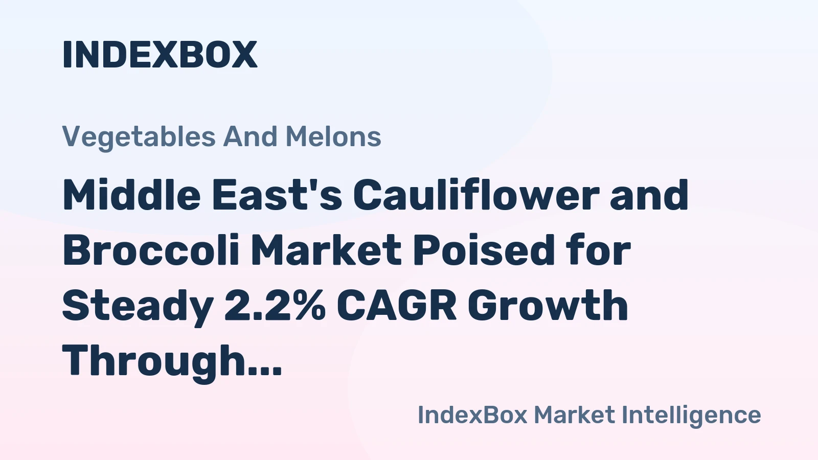 Middle East's Cauliflower and Broccoli Market Poised for Steady 2.2% CAGR Growth Through 2035
